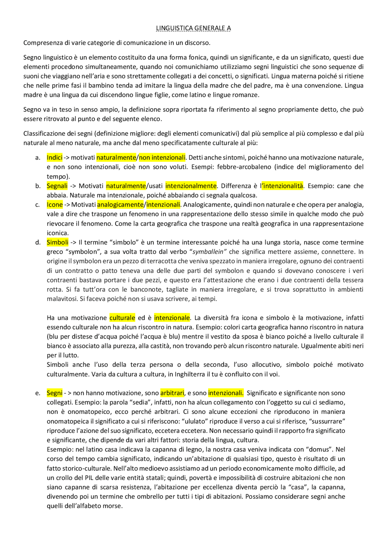 Appunti Linguistica Generale Appunti Di Linguistica Generale Docsity