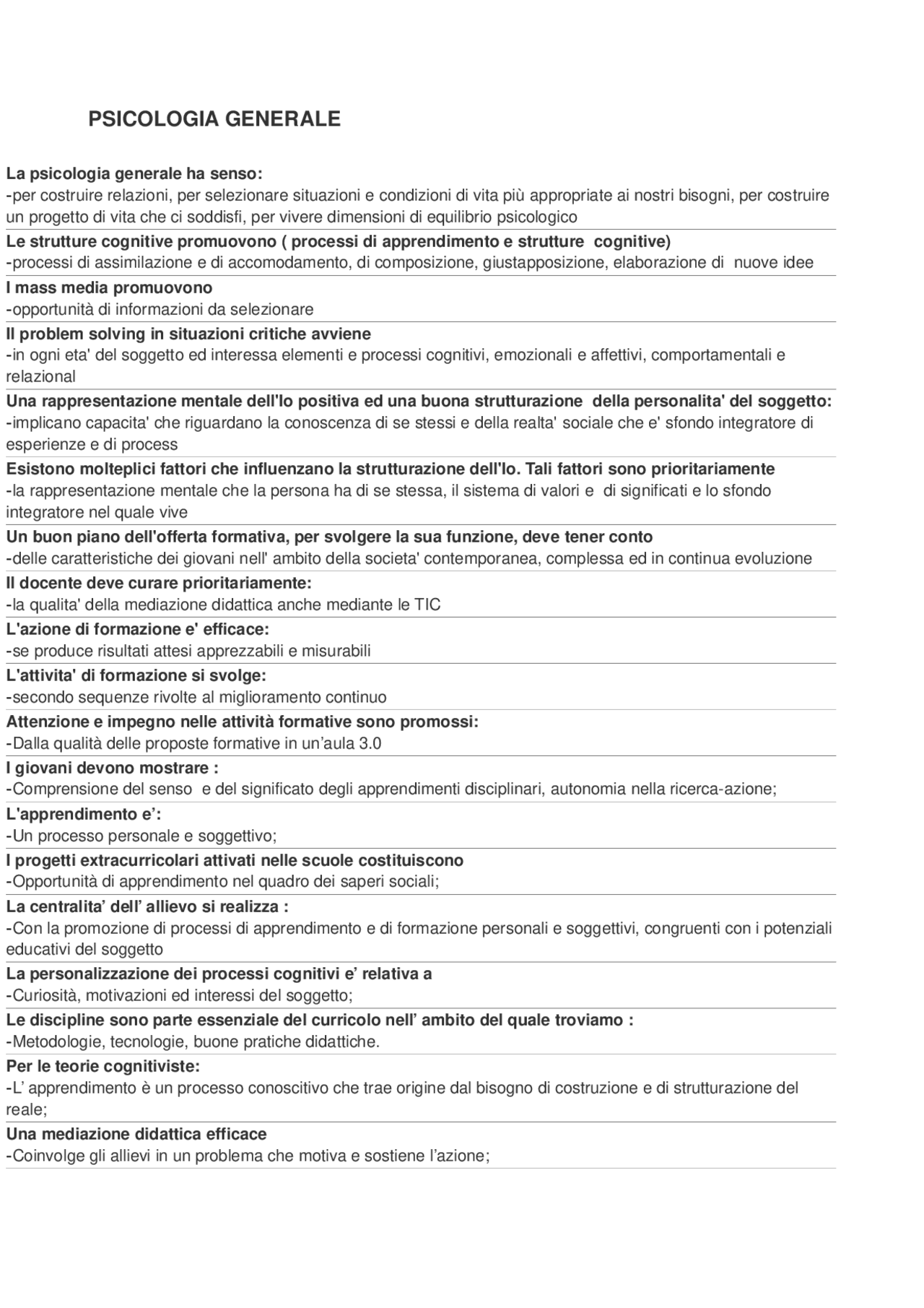24 Cfu Università Pegaso Modulo Psicologia Generale Panieri Di