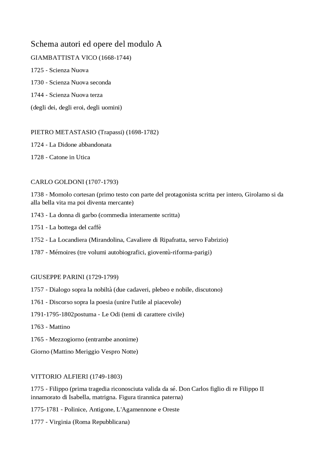 Schema Autori Modulo A Docsity