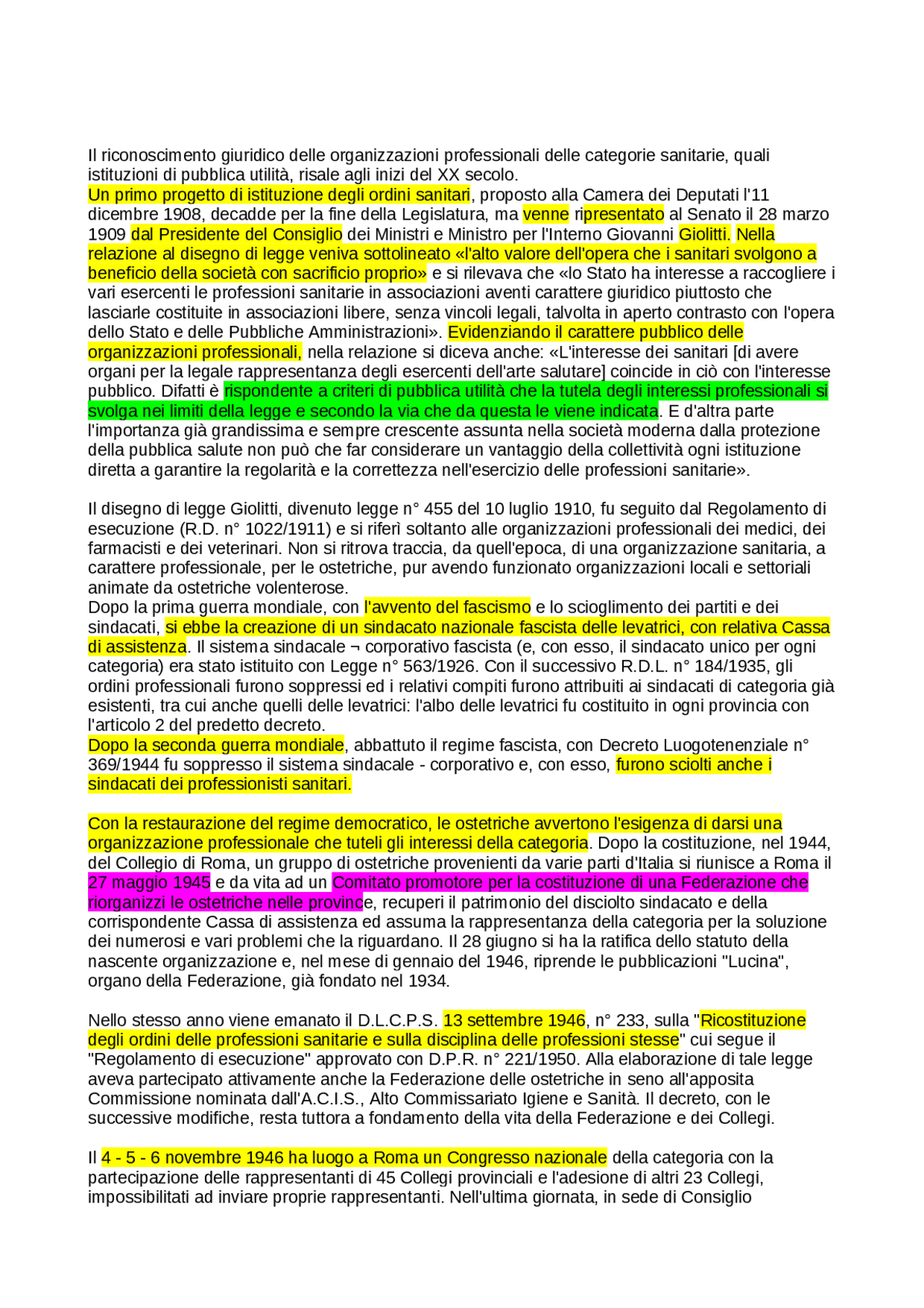 Excursus Storico Finopo Docsity
