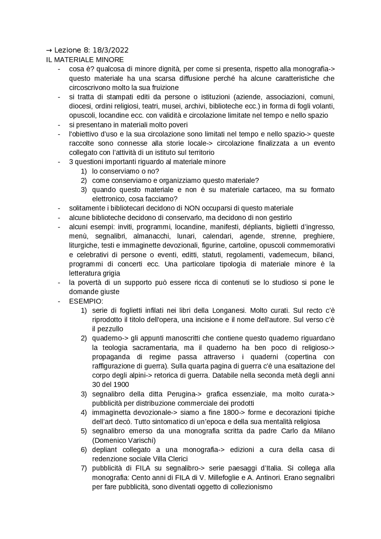 Appunti Di Biblioteconomia Pt3 Docsity
