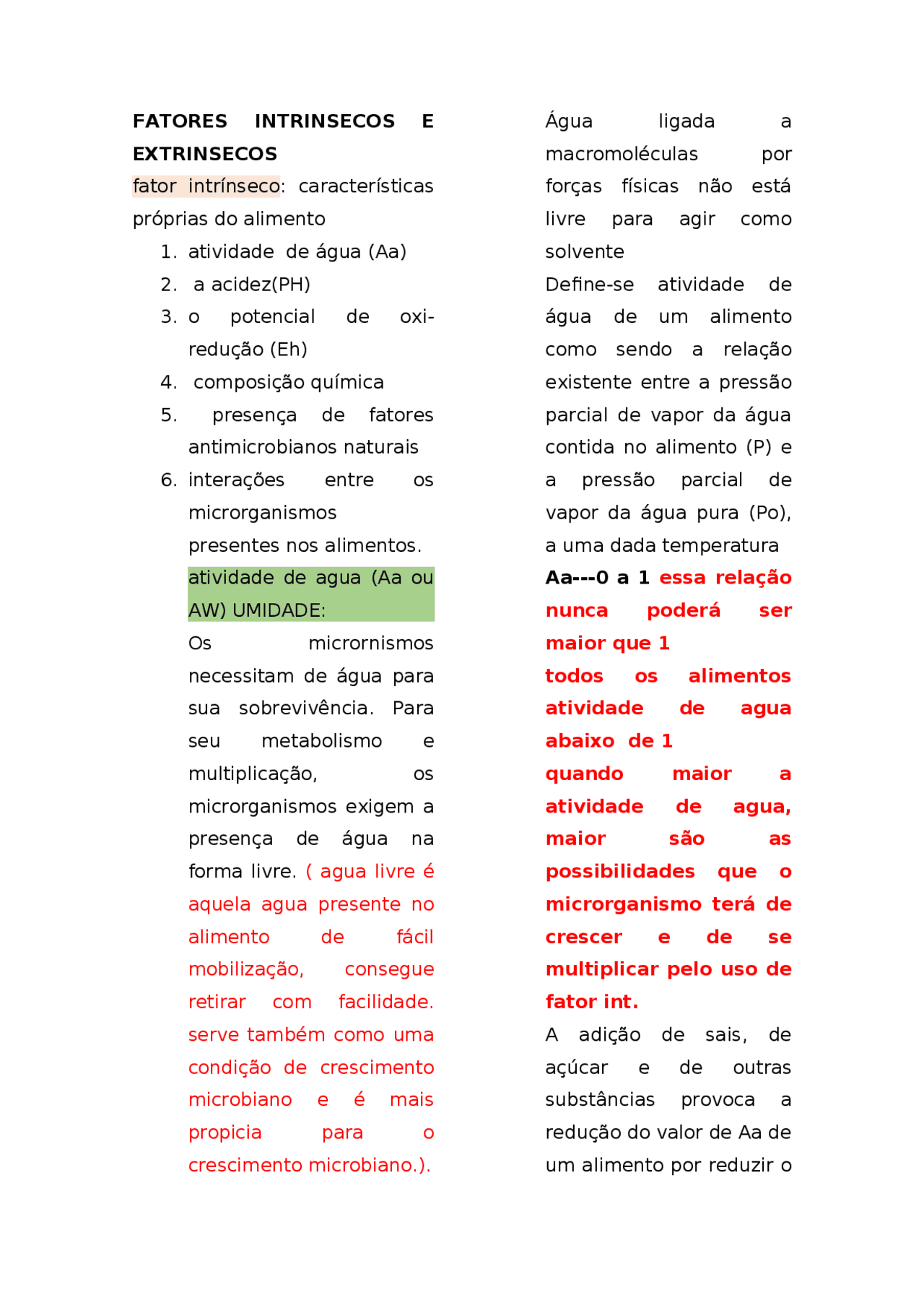 Fatores intrínsecos – relacionados às características próprias do ...