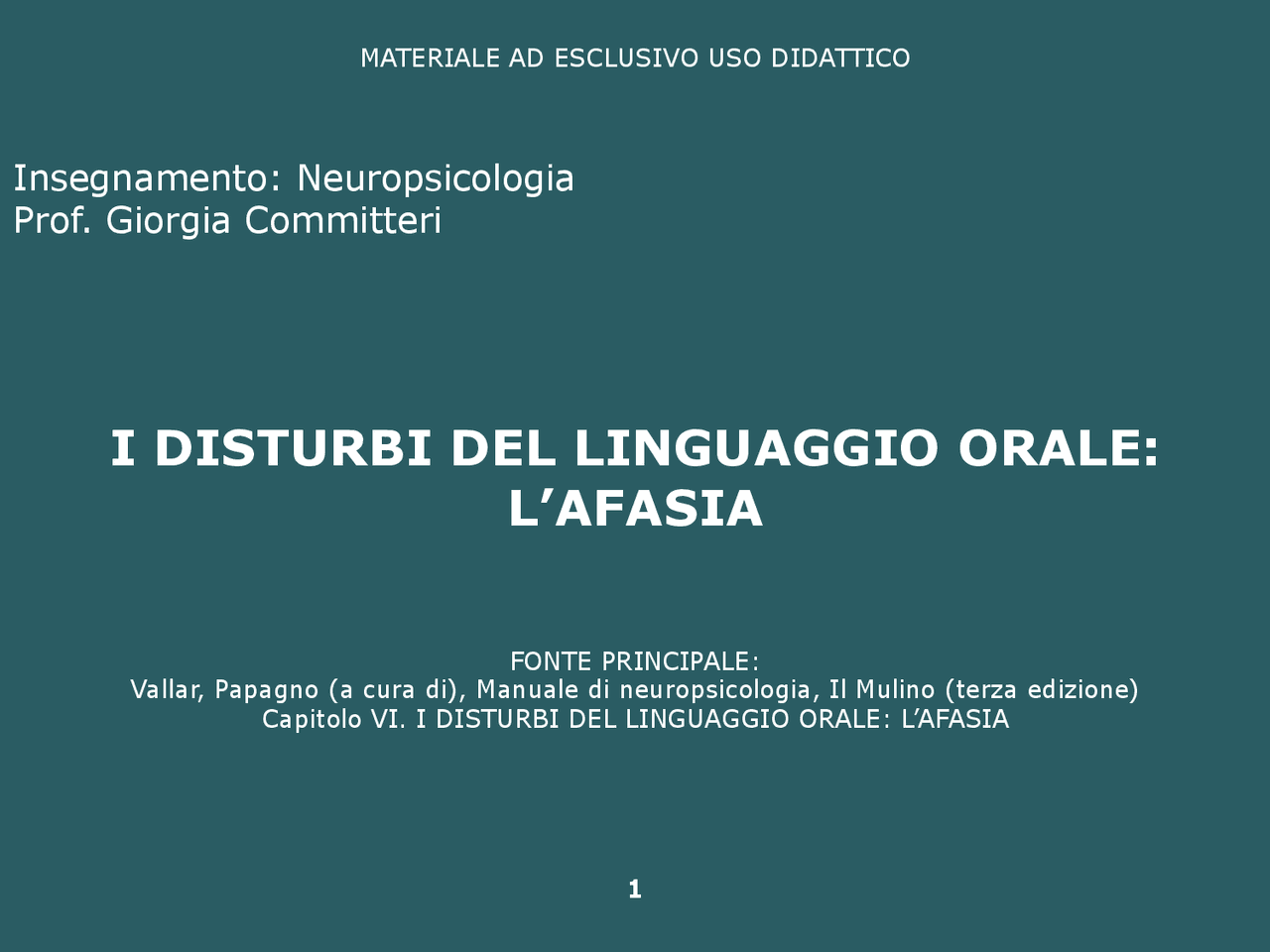 Afasie Parte 2 Maniera Chiara E Comprensibile Docsity