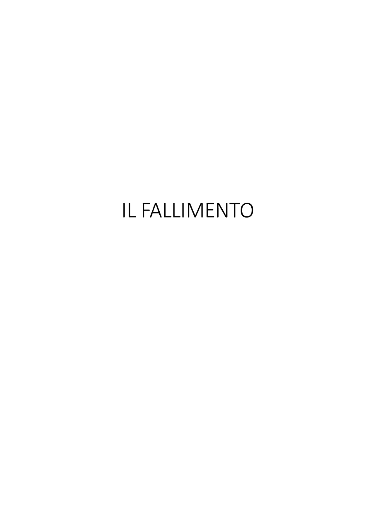 Il Fallimento Diritto Docsity