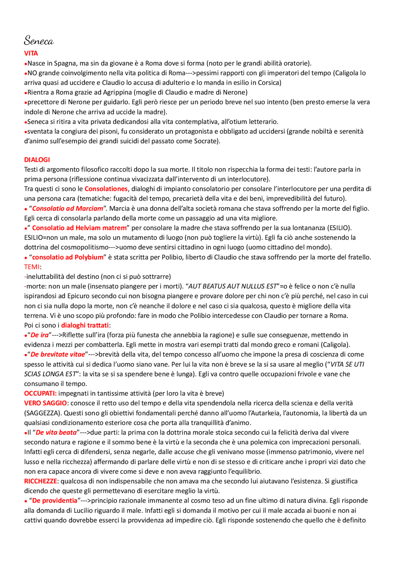 I'autore latino Seneca - Docsity