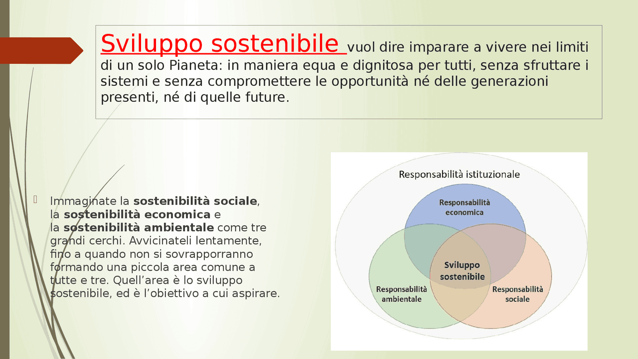 Sviluppo Sostenibile Docsity