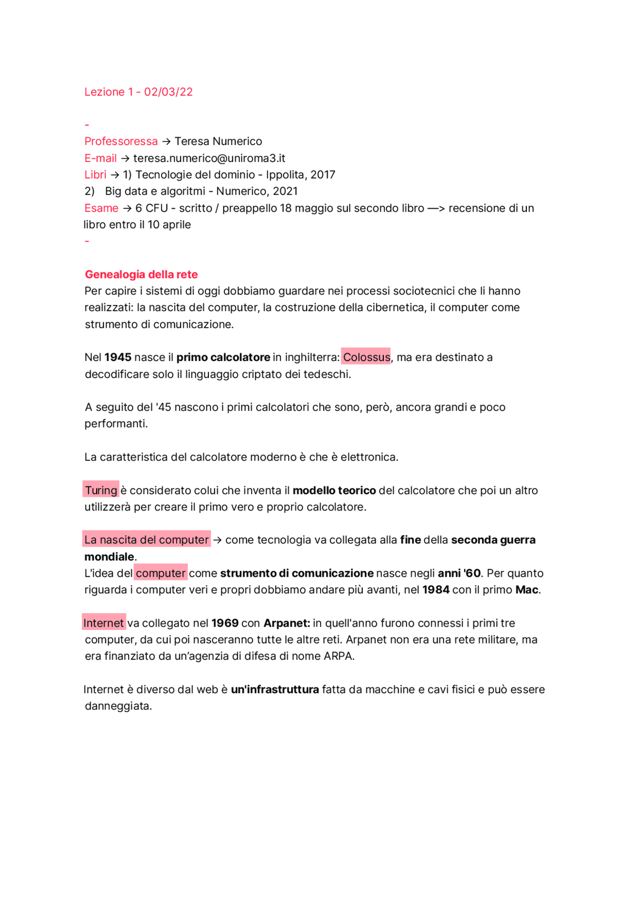 Appunti + slide lezioni Epistemologia dei nuovi media - Docsity