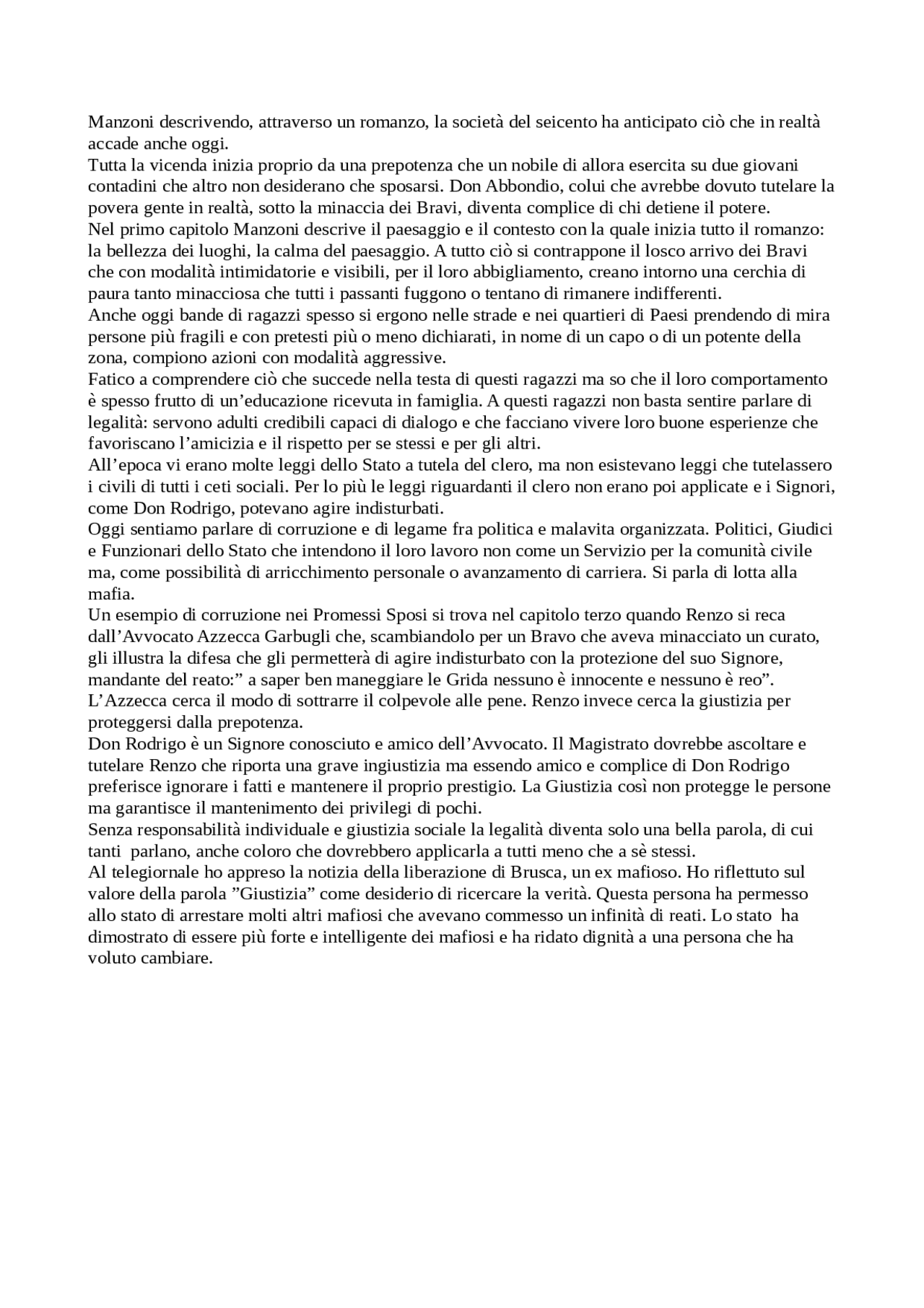 Introduzione Primi Capitoli Dei Promessi Sposi Docsity