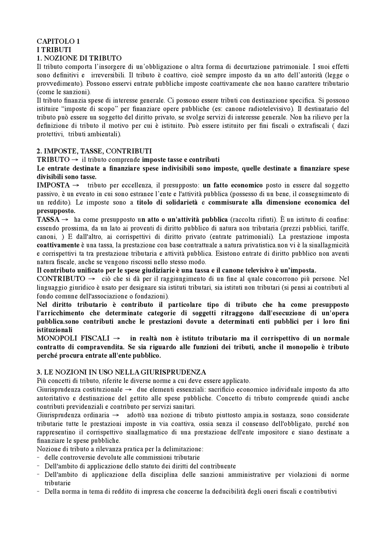 Riassunto Libro Compendio Diritto Tributario F Tesauro Docsity