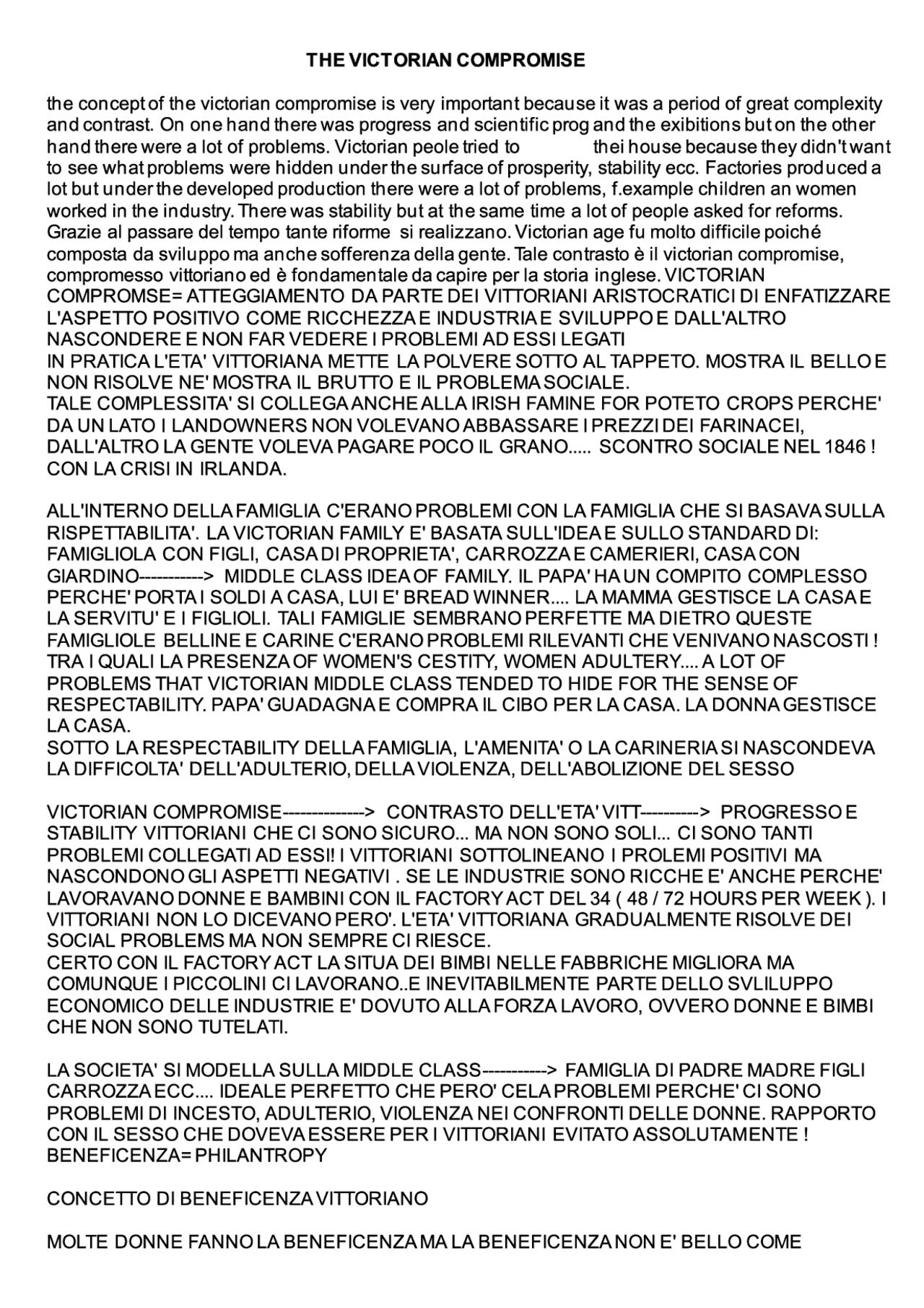 THE VICTORIAN COMPROMISE - Docsity