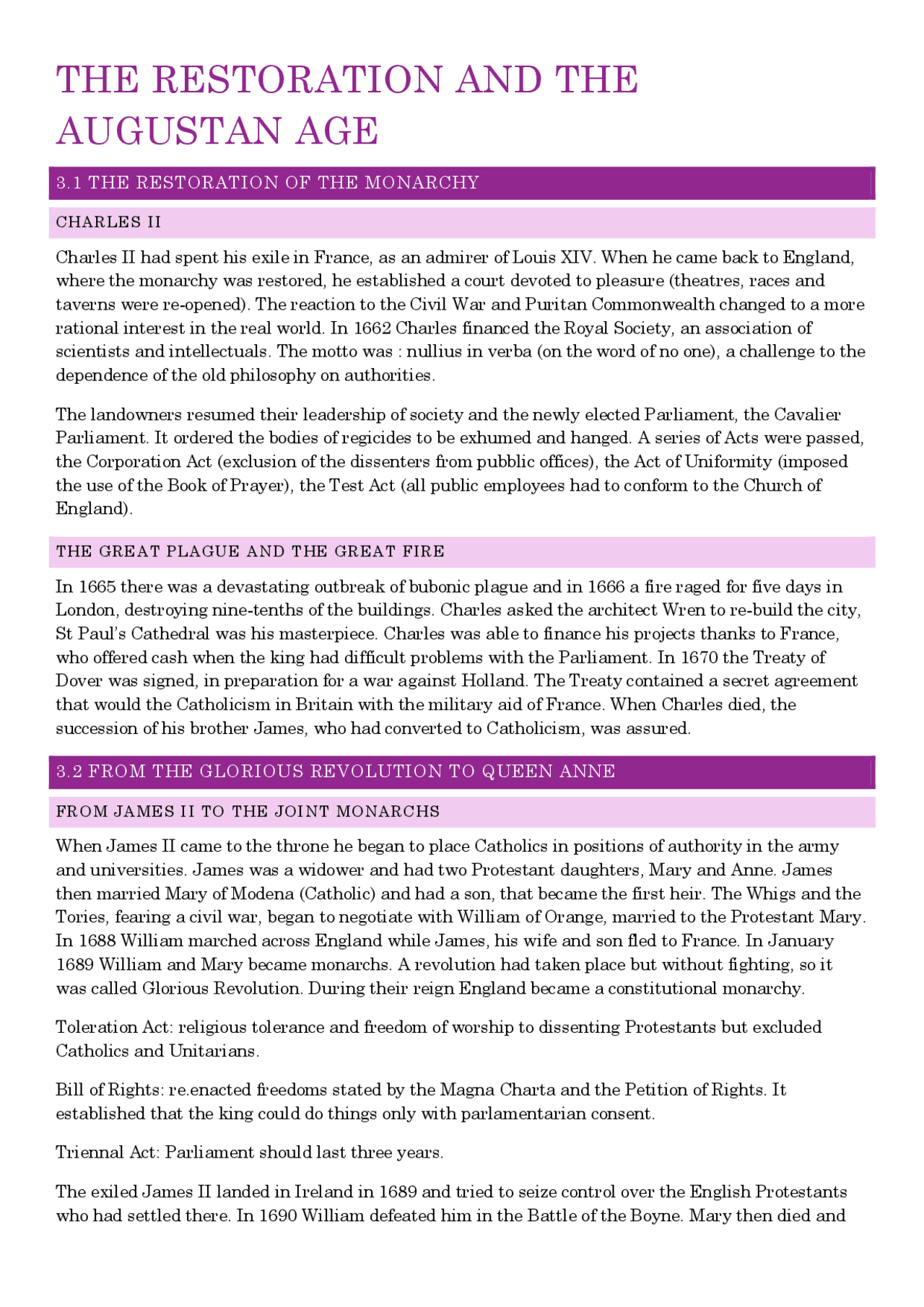 History and culture in the Augustan age - Docsity