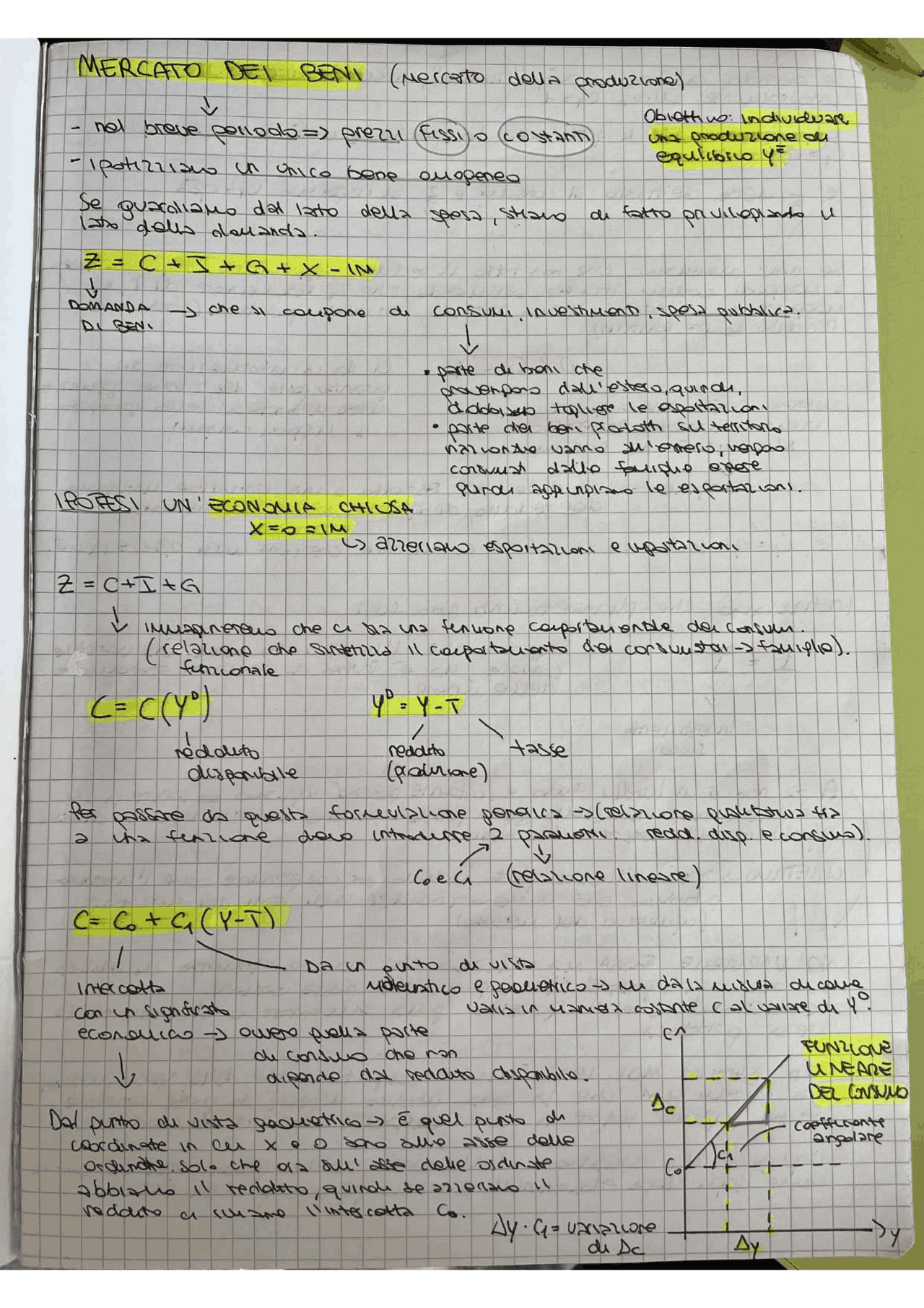 Mercato Dei Beni Macroeconomia Appunti Di Macroeconomia Docsity