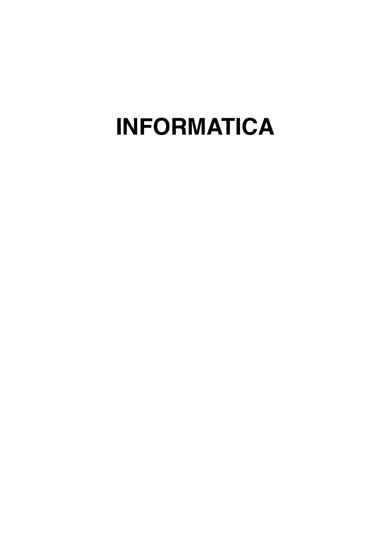 Informatica E Sistemi Informativi Slide E Appunti Docsity