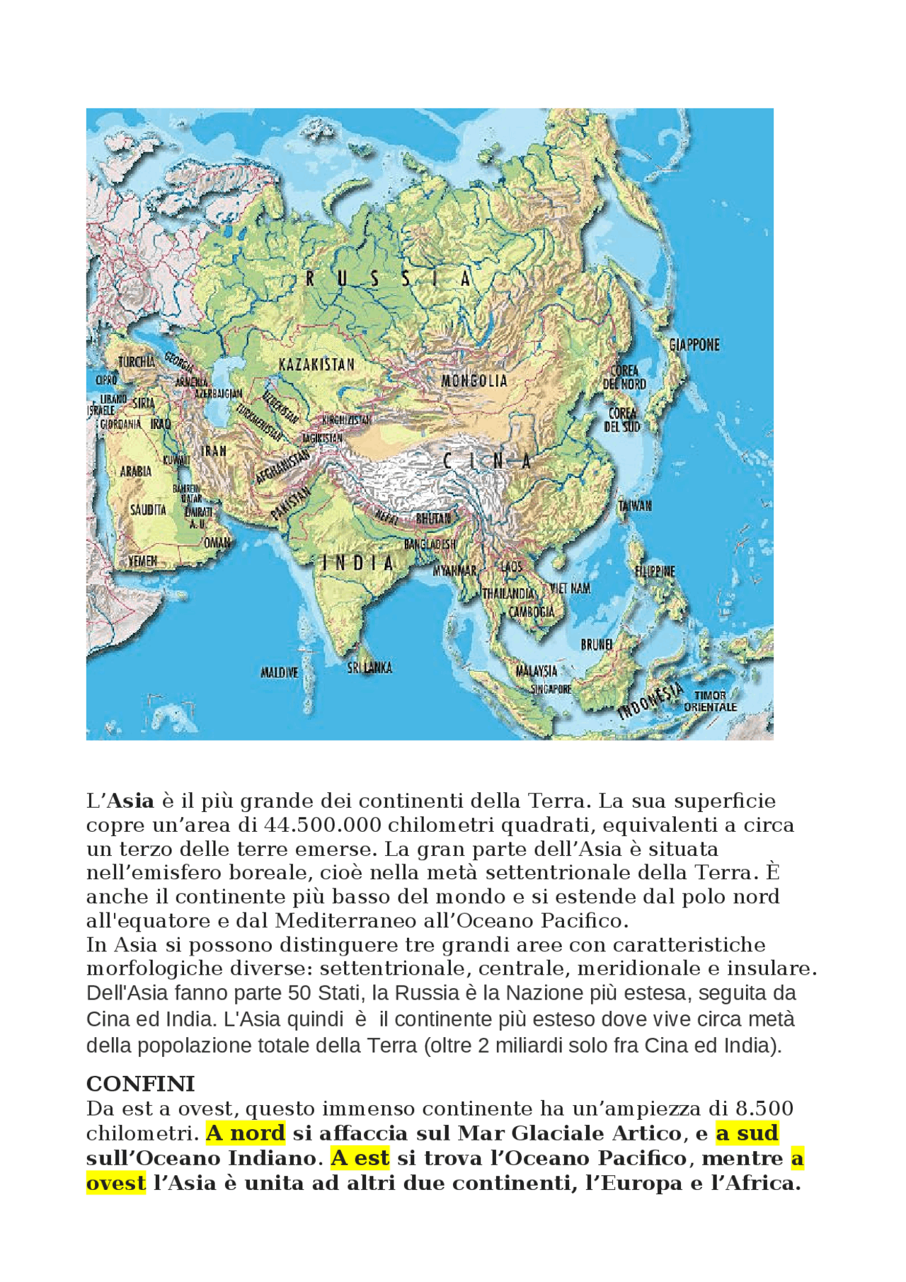 Mappa Della Geografia Fisica Dell'asia Mappa Fisica Delliraq