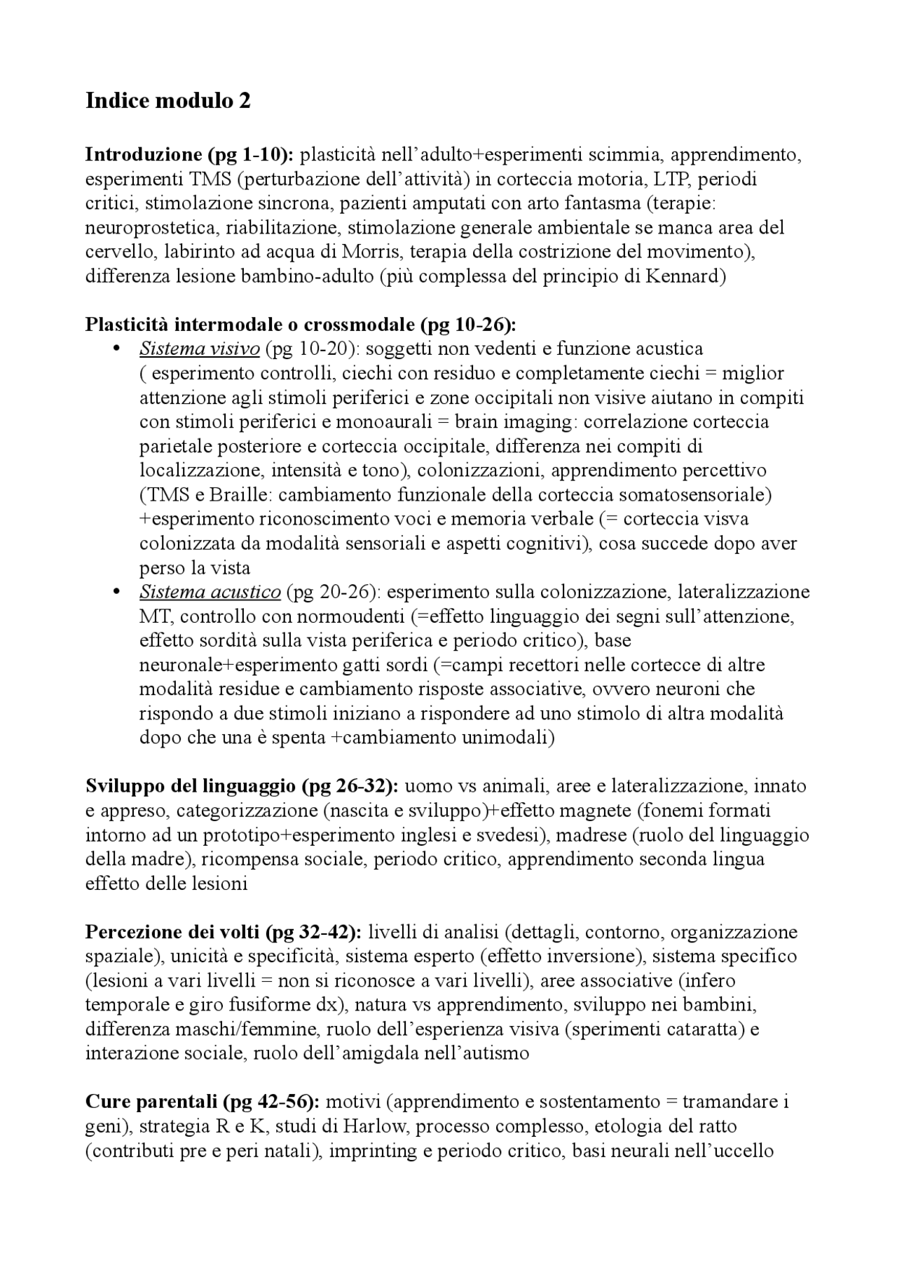 Indice Del Secondo Modulo Docsity