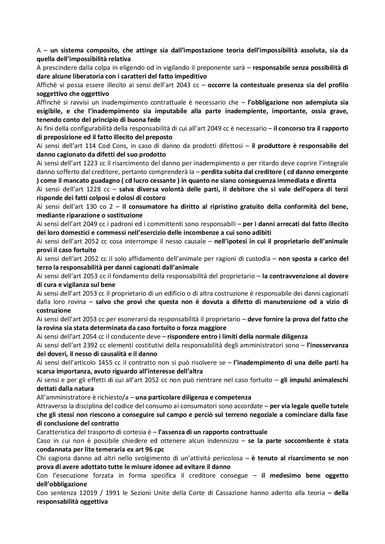 Test Diritto Civile Pegaso Prove Desame Di Diritto Civile Docsity
