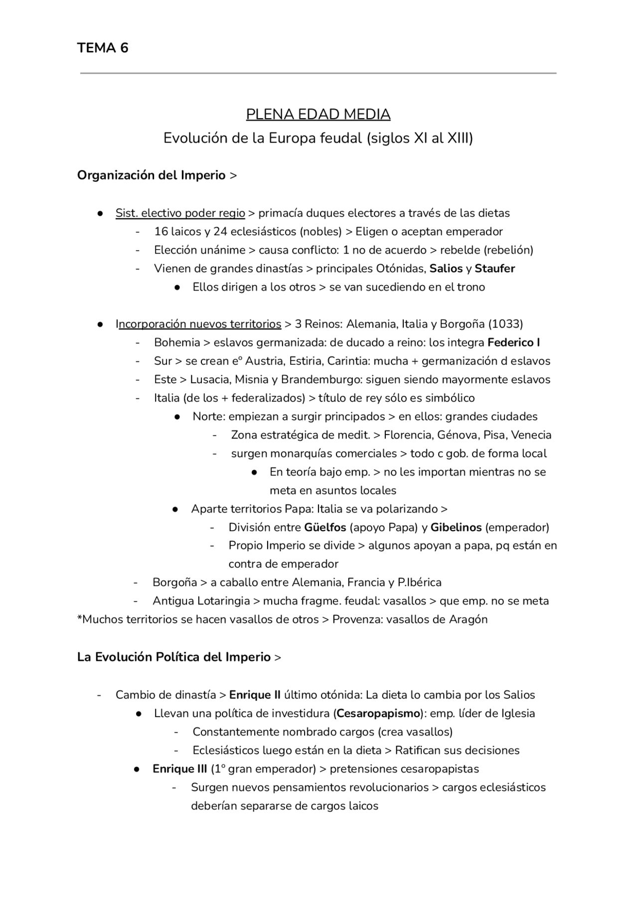 Historia Medieval Apuntes Docsity