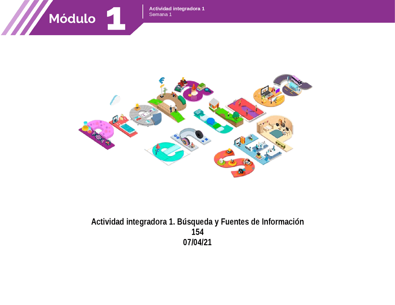 Modulo 1 Semana 1 Actividad Integradora 1 - Docsity