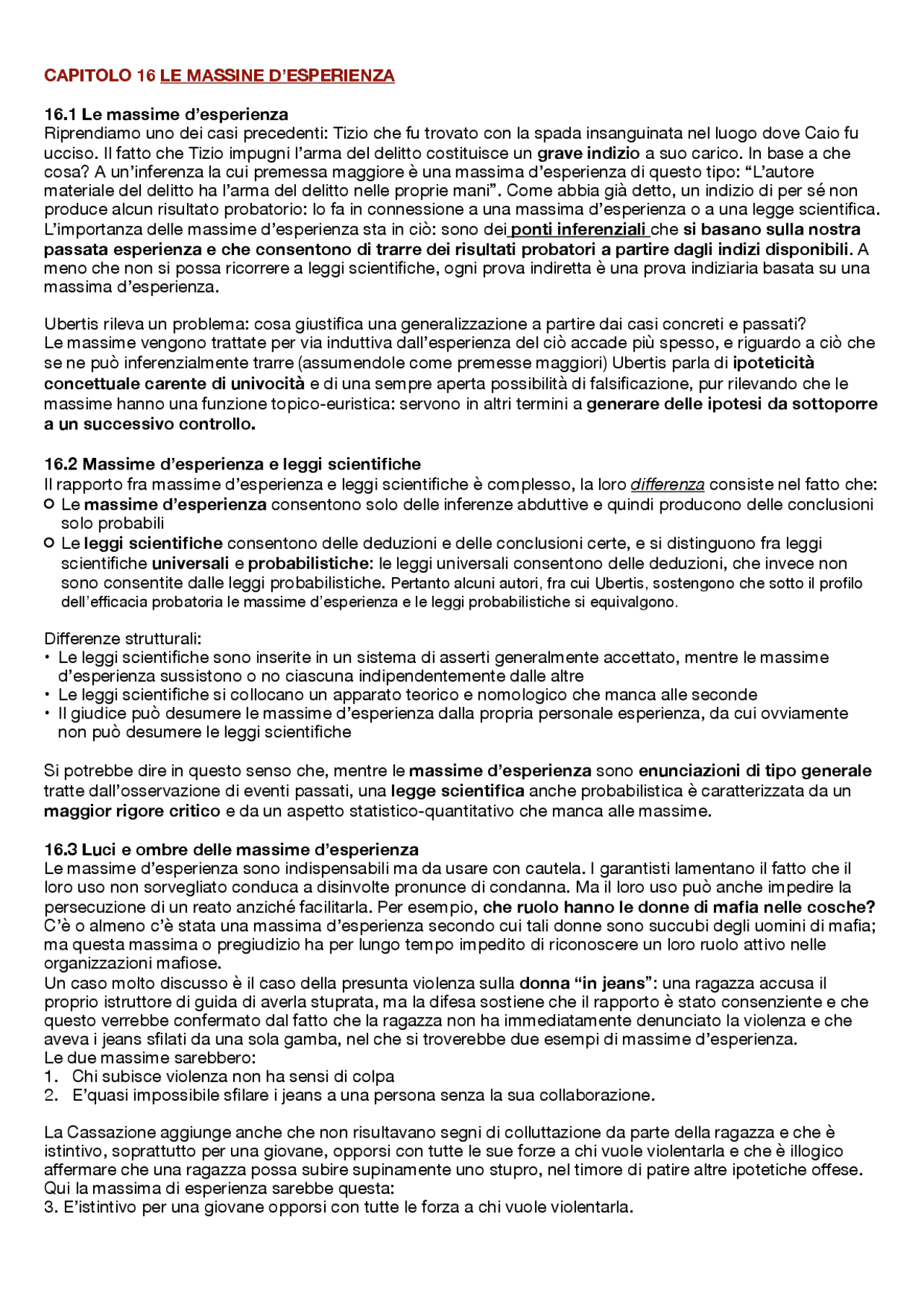 Diritto E Logica Della Prova Docsity