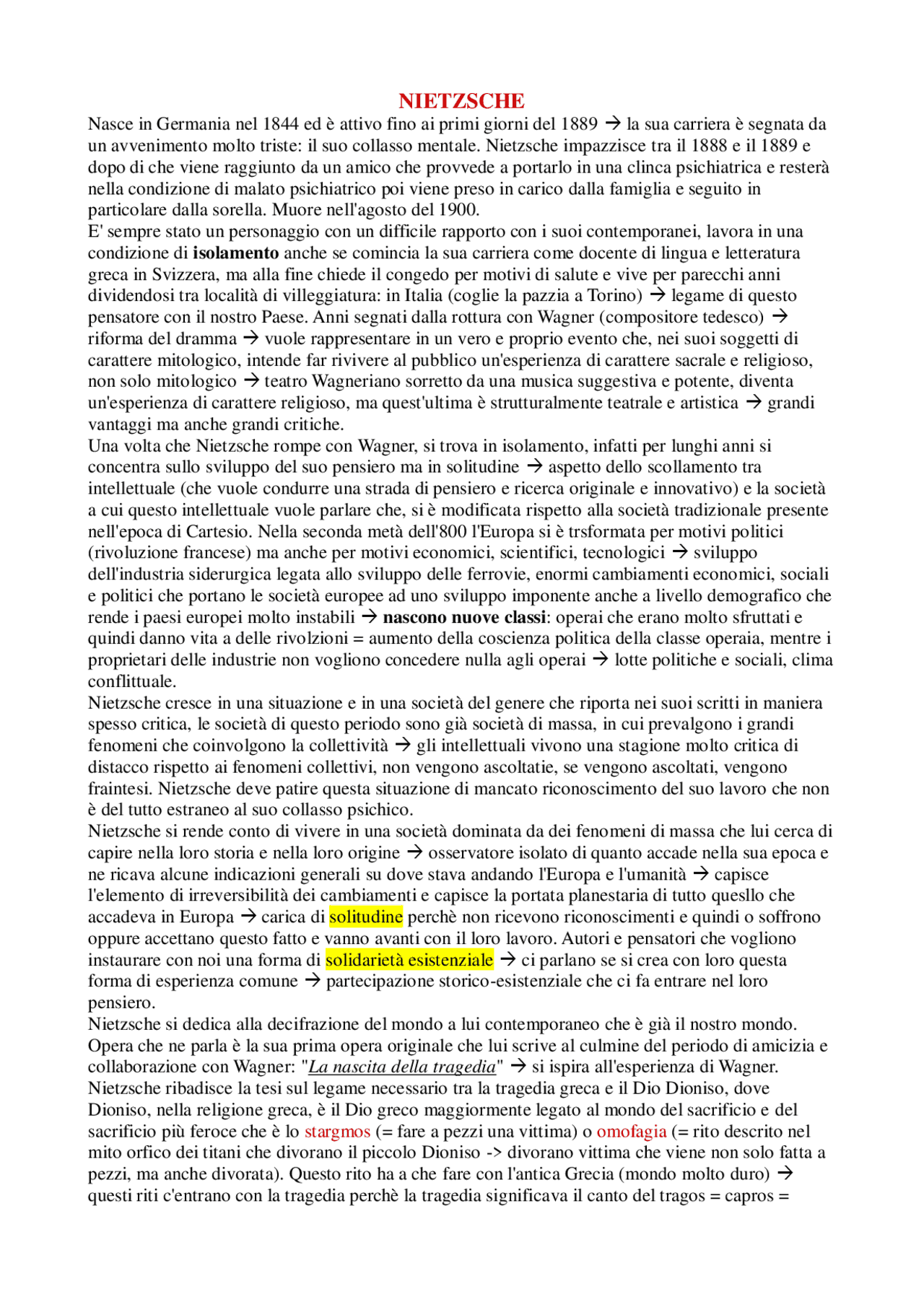 Appunti filosofia seconda parte - Docsity