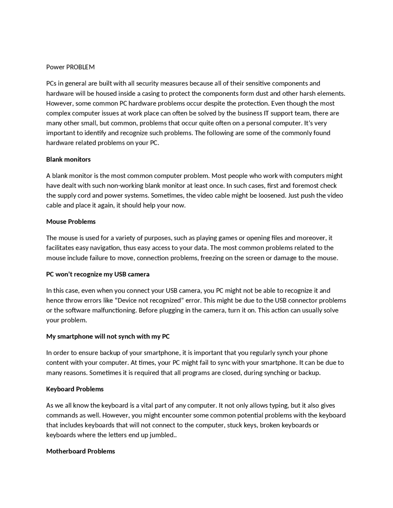 Hardware And Software Docsity