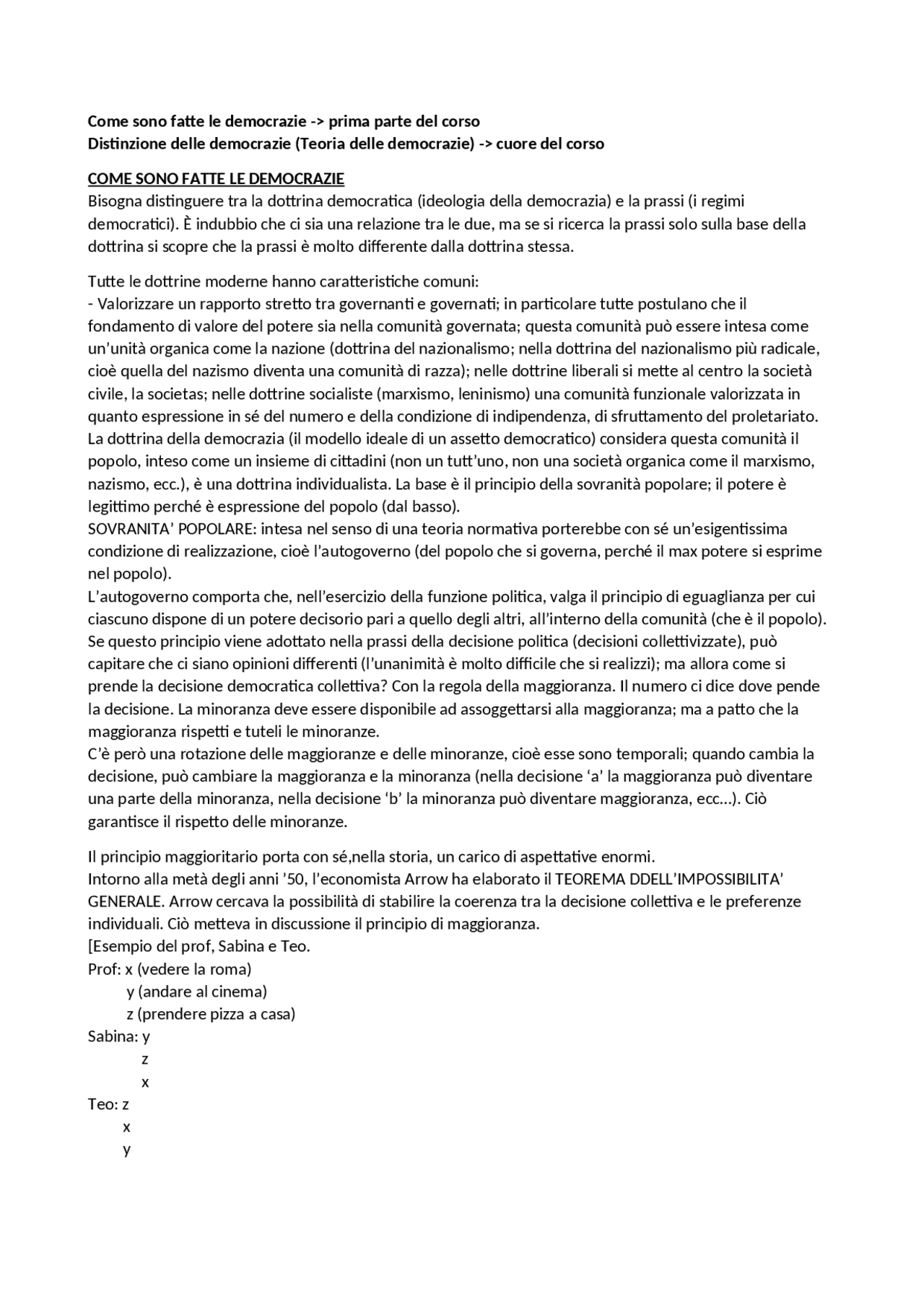 Appunti Di Tutte Le Lezioni Istituzioni Politiche Comparate Docsity