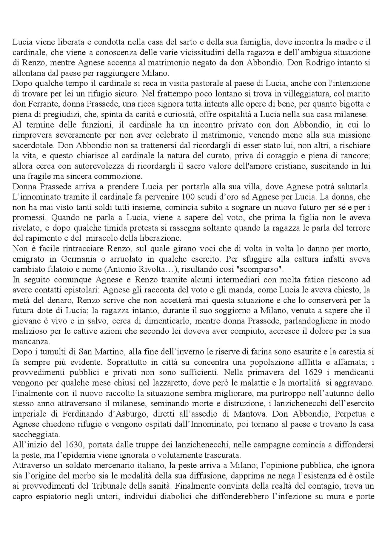 Parte Conclusiva Dei Promessi Sposi Docsity