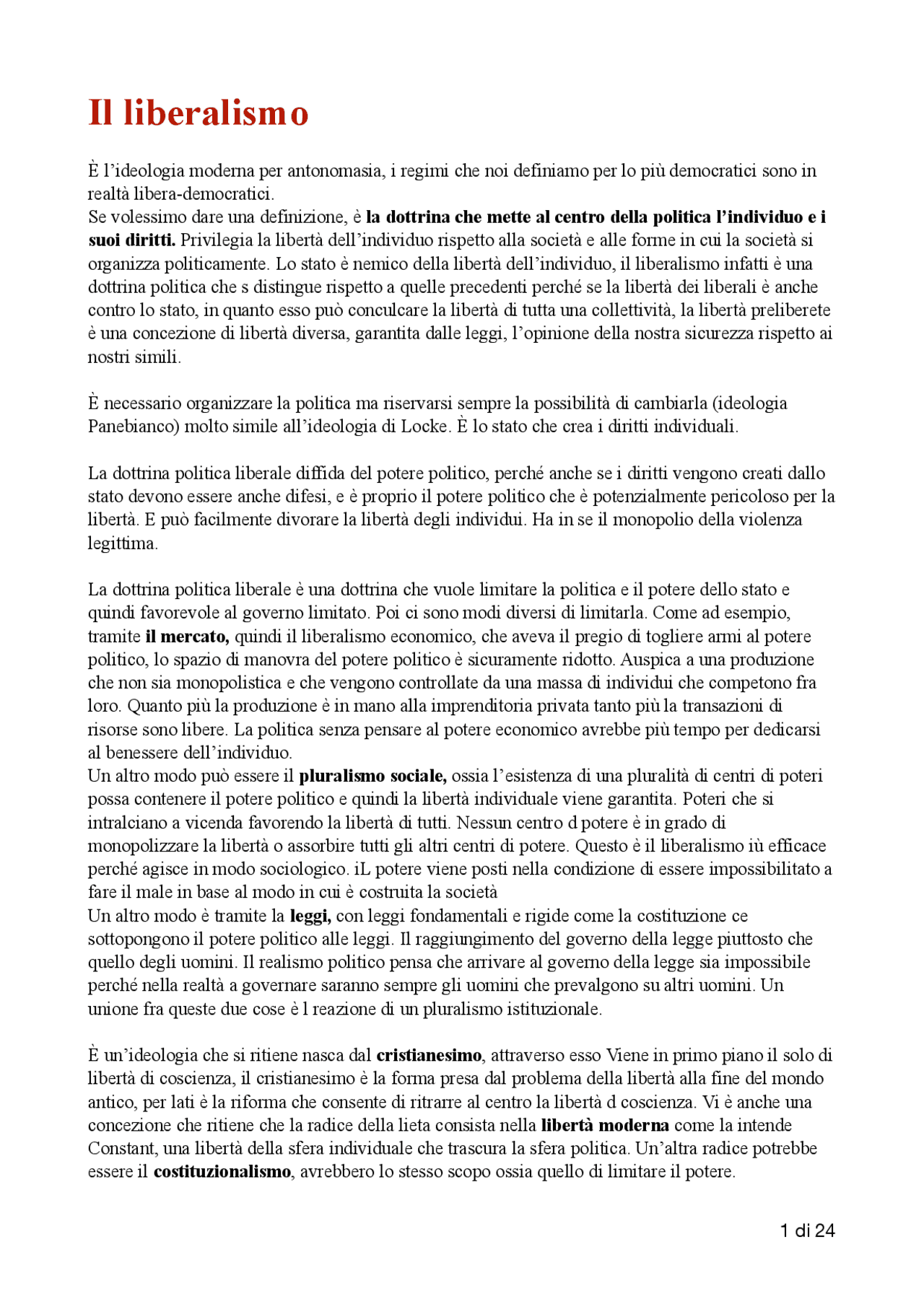 Seminario sul liberalismo di storia delle dottrine politiche Francesco ...