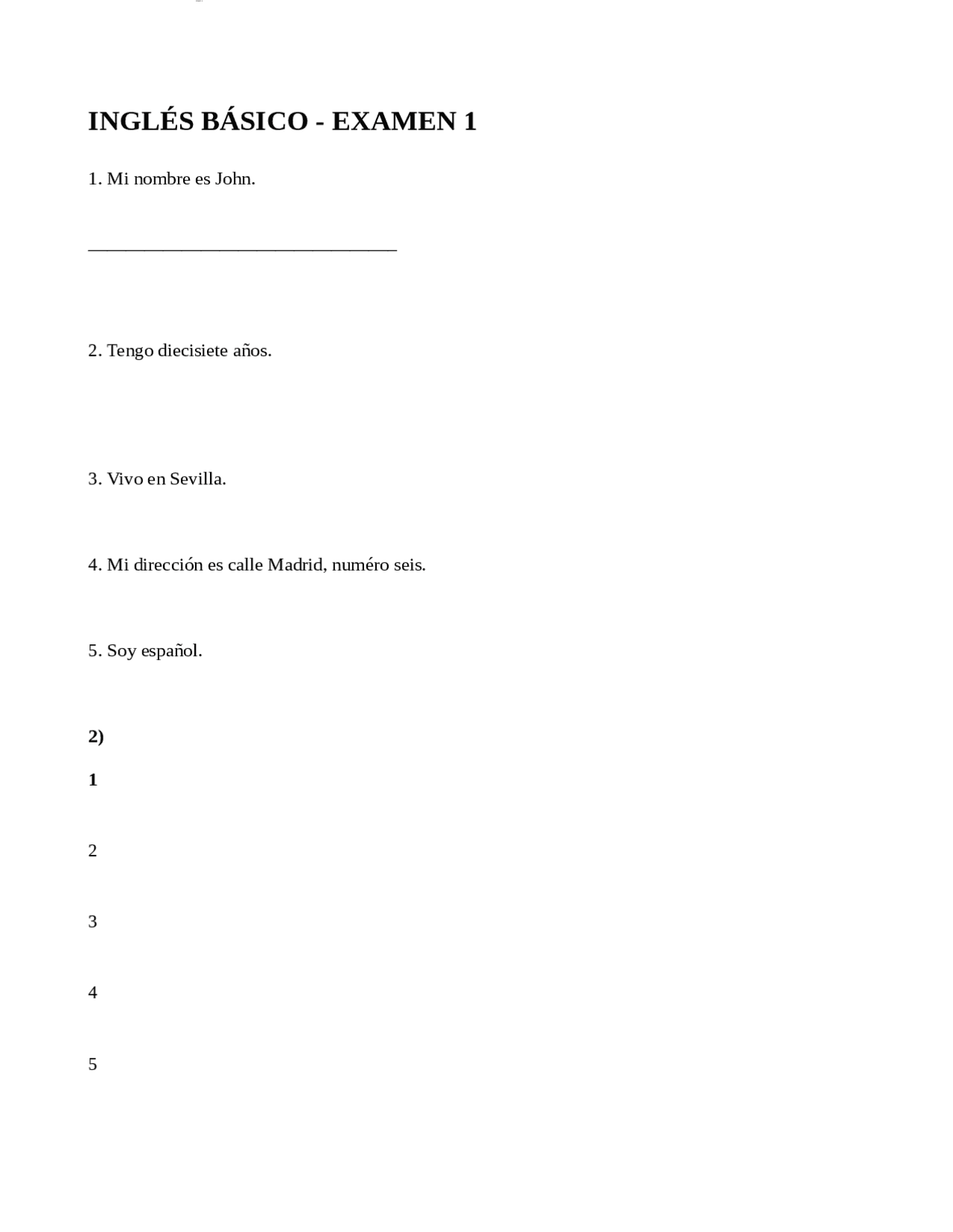 Ingles basico, colores ccs, entreotros - Docsity
