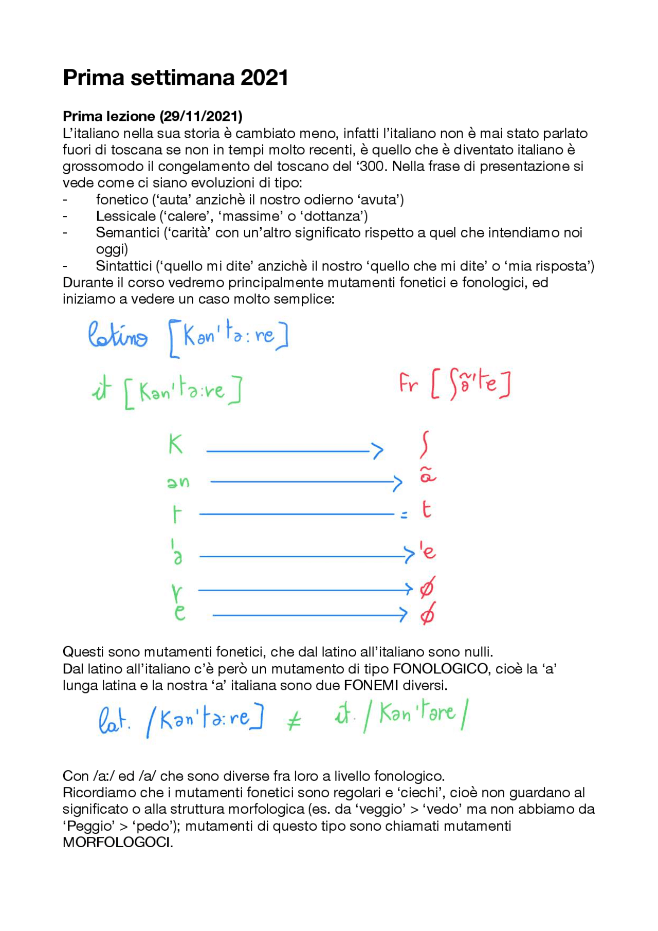 Appunti Di Fondamenti Di Linguistica Modulo 2 Docsity