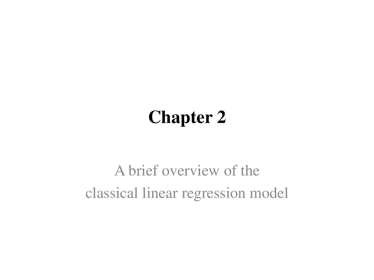 Econometrics For Managers Docsity