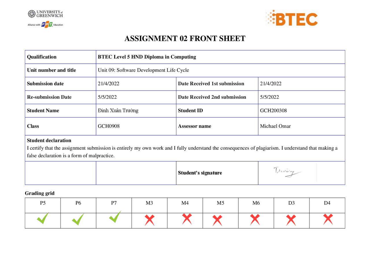 Assignment 2 Sdlc 1631 Docsity
