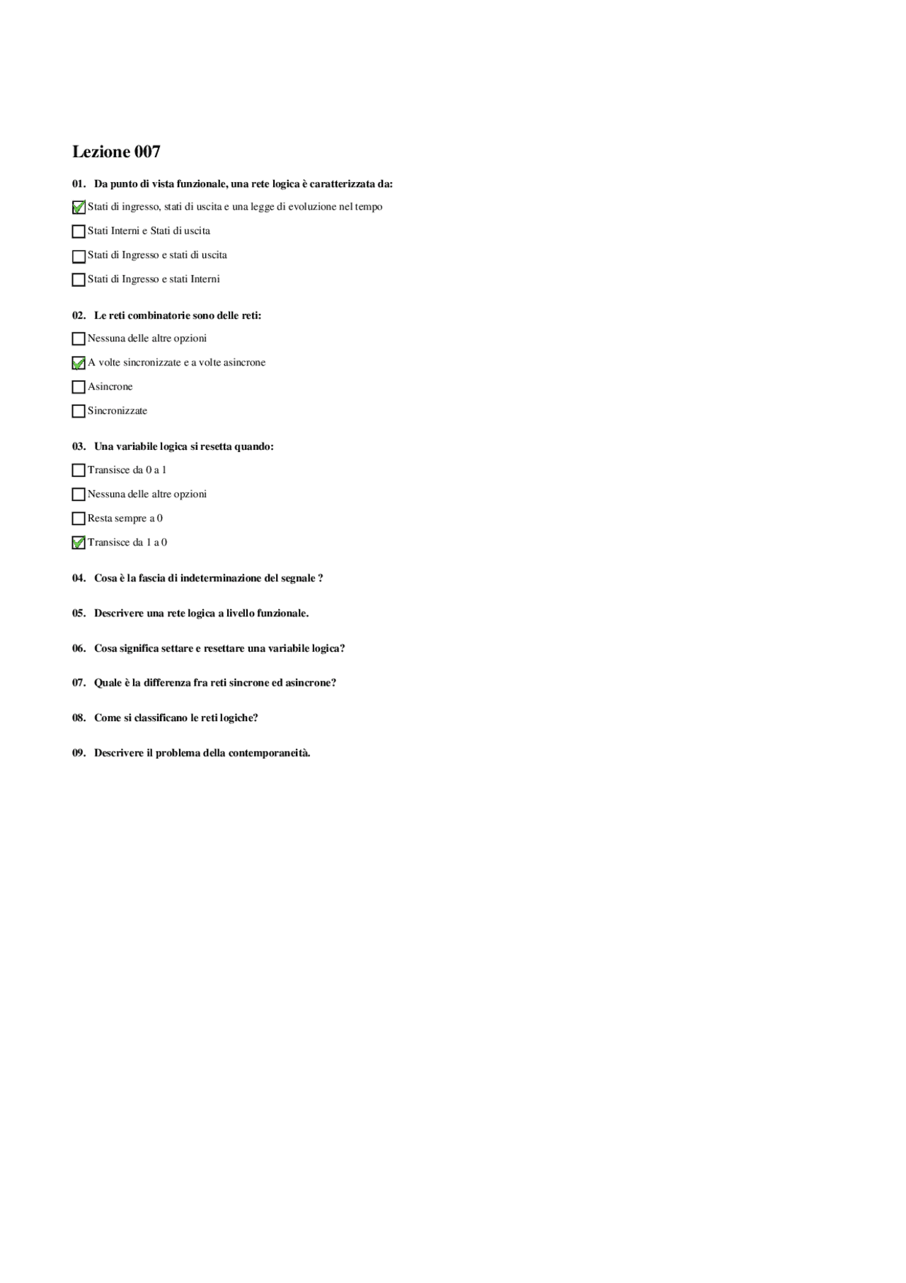 Paniere Calcolatori Elettronici E Sistemi Operativi Docsity