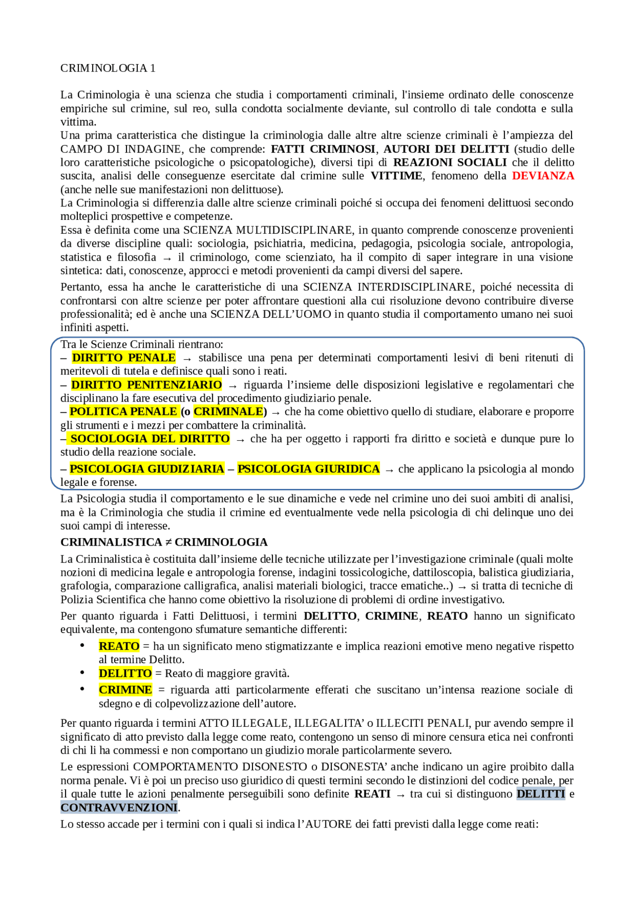 Compendio Di Criminologia Docsity