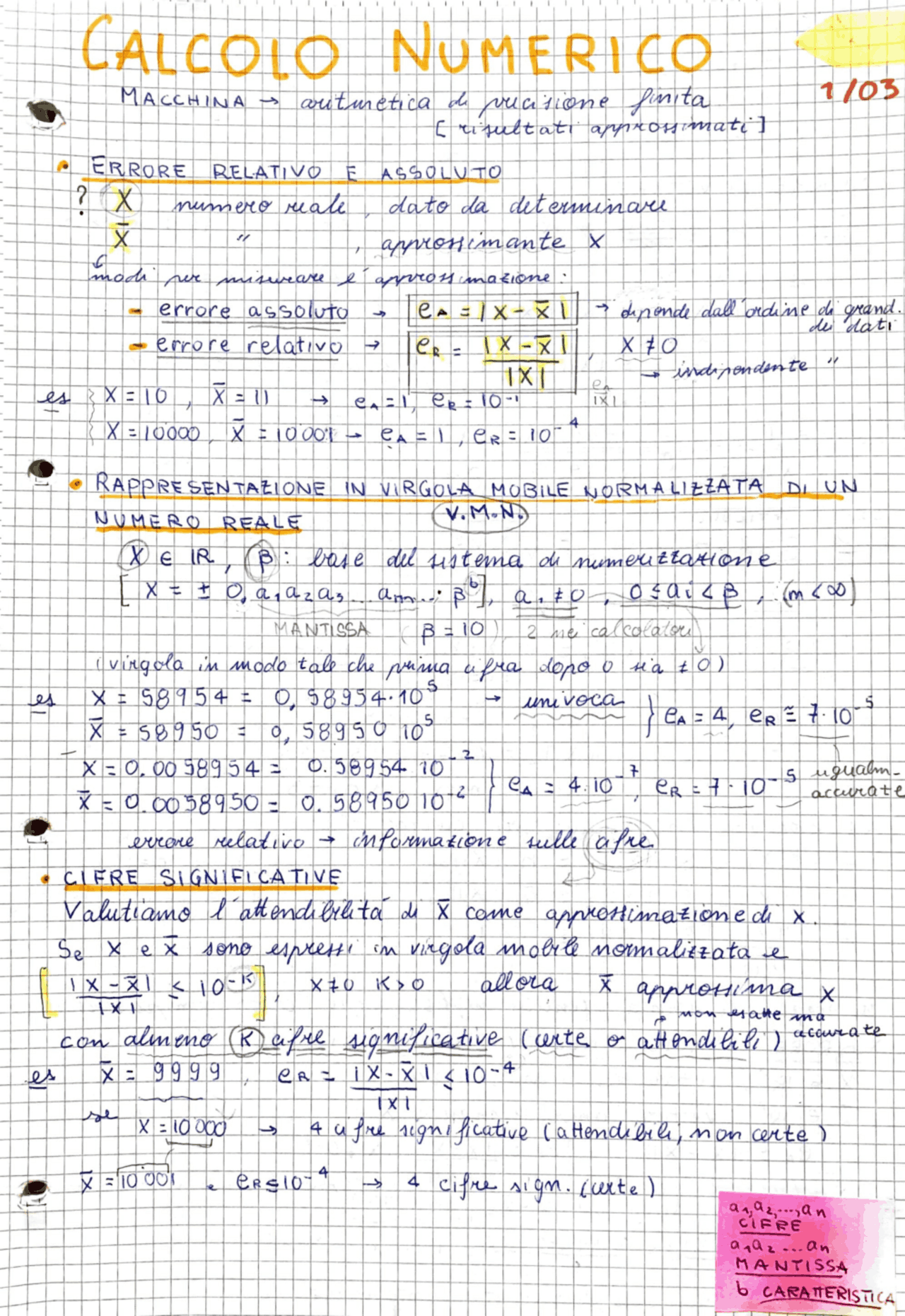 Appunti Calcolo Numerico Aa 202021 Unifi Ingegneria Elettronica I