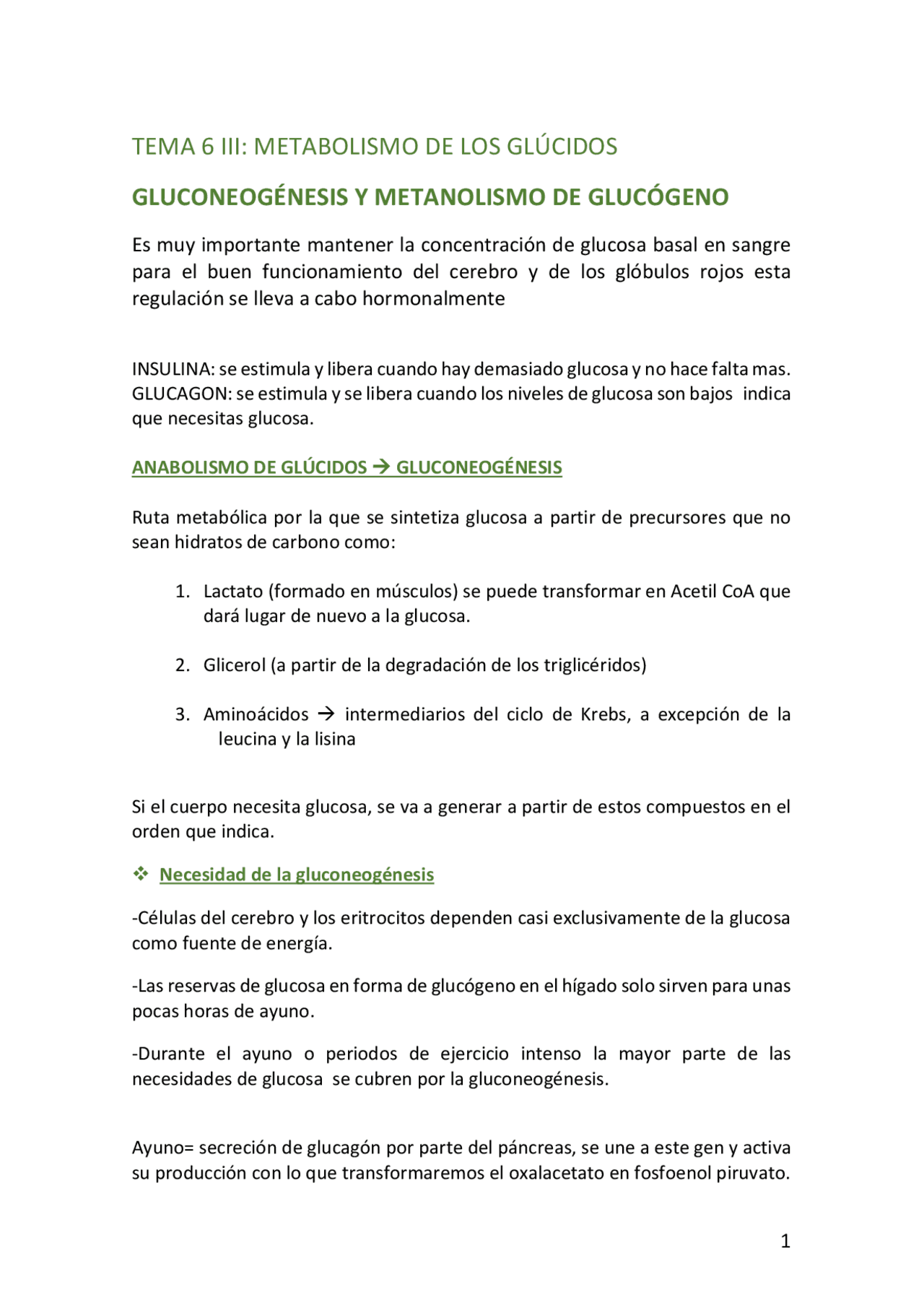 Metabolismo Ed Los Glúcidos Docsity
