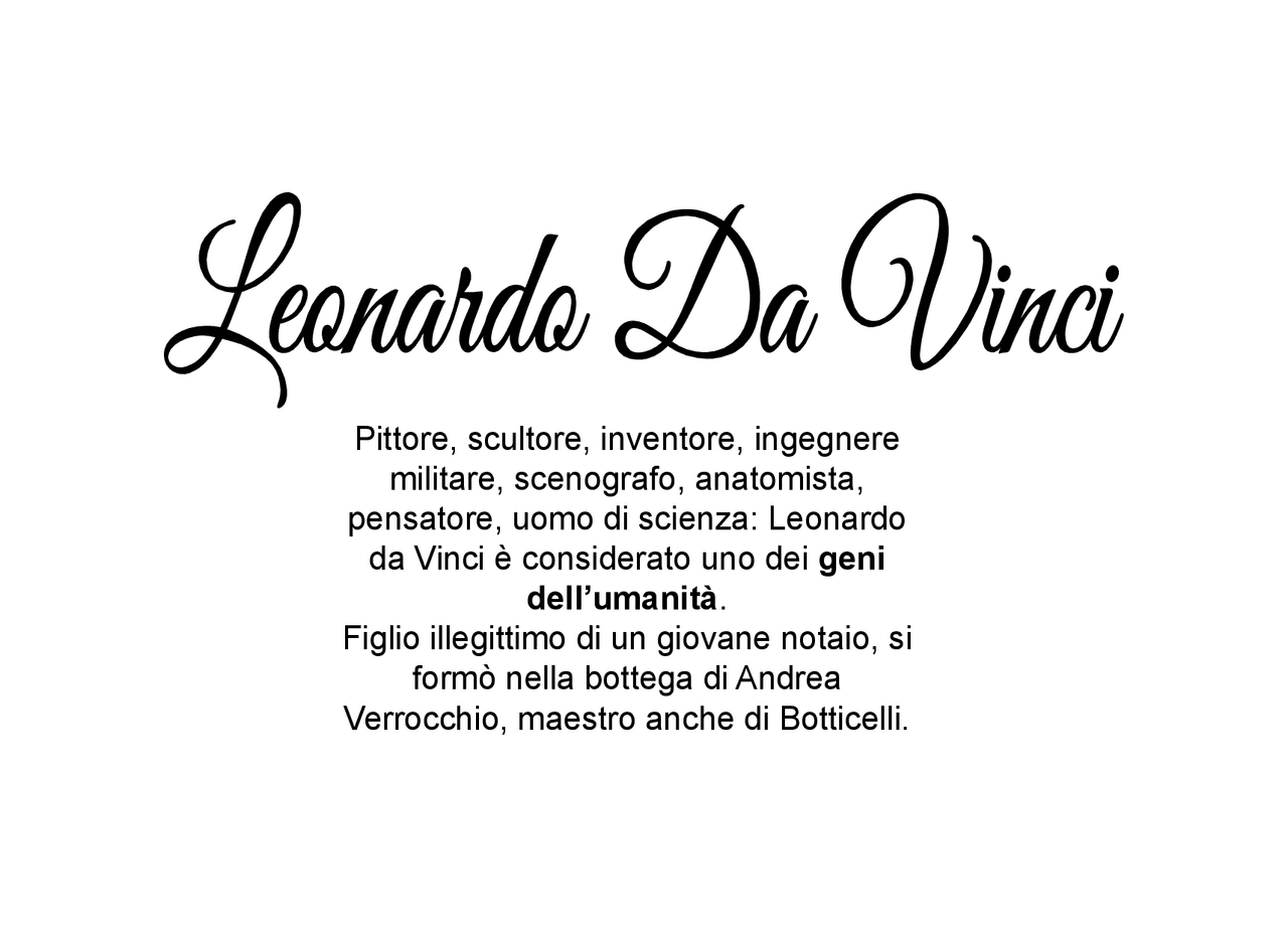 Leonardo Da Vinci In Sintesi Docsity