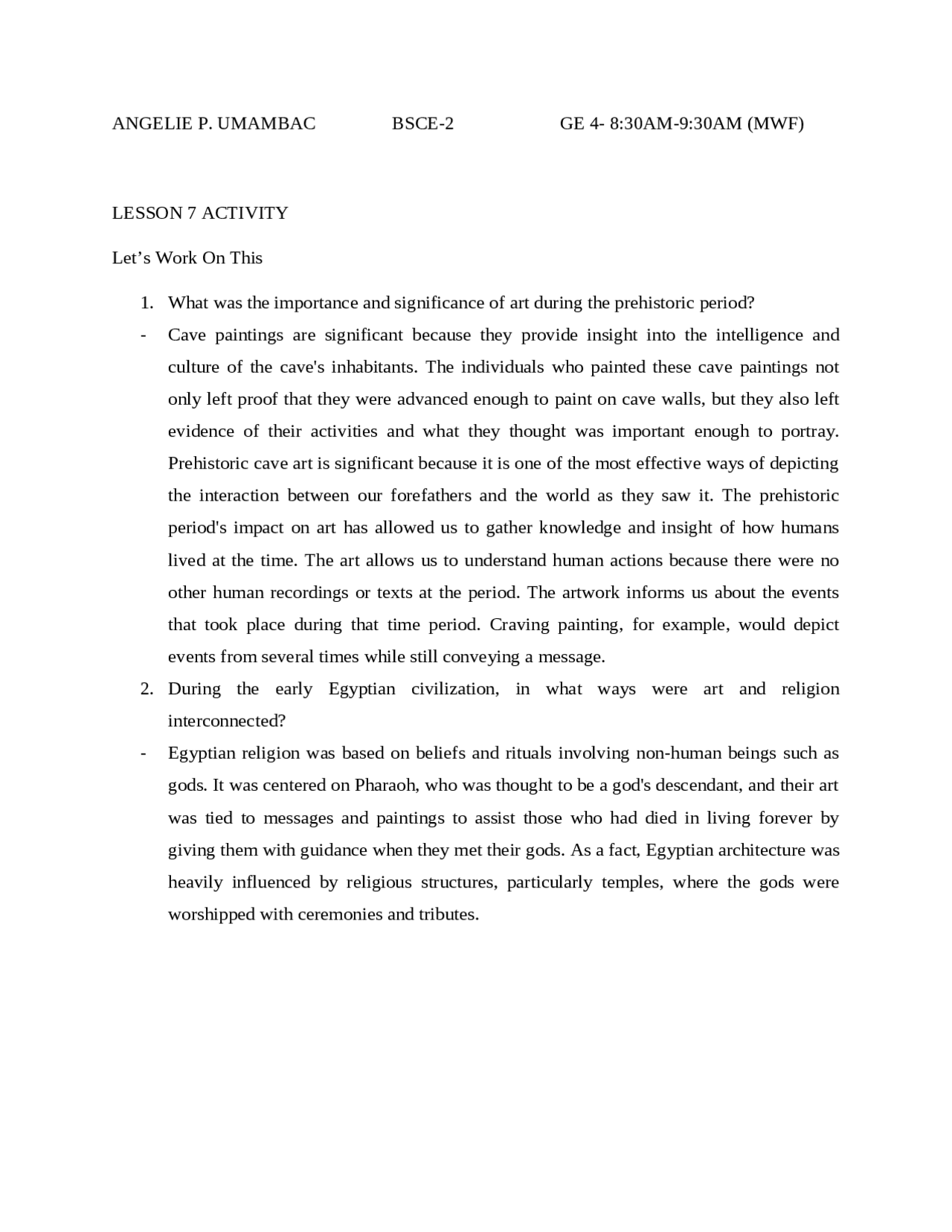 Art Appreciation Is Essential For Better Understanding Docsity