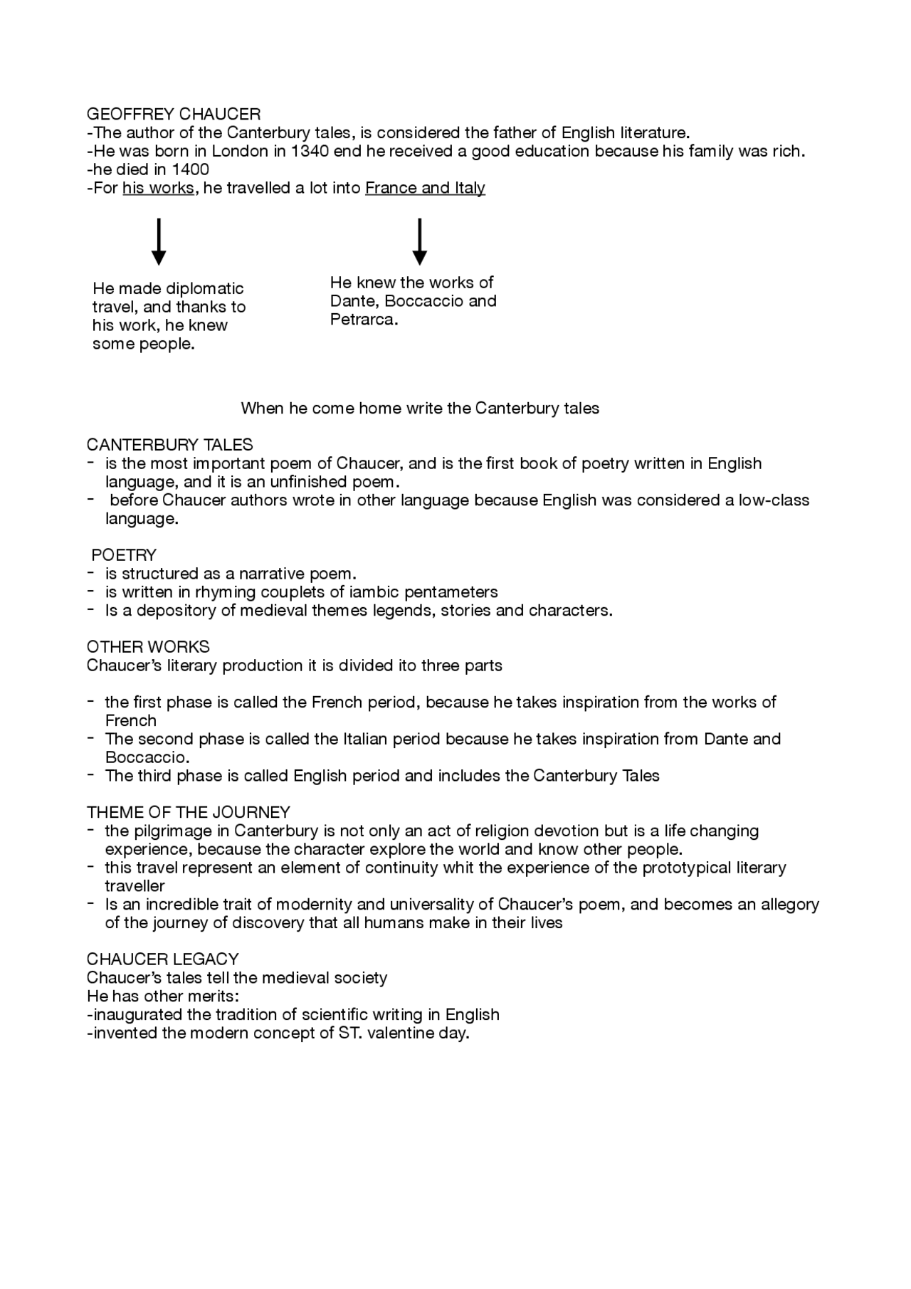 Geoffrey Chaucer e general prologue - Docsity