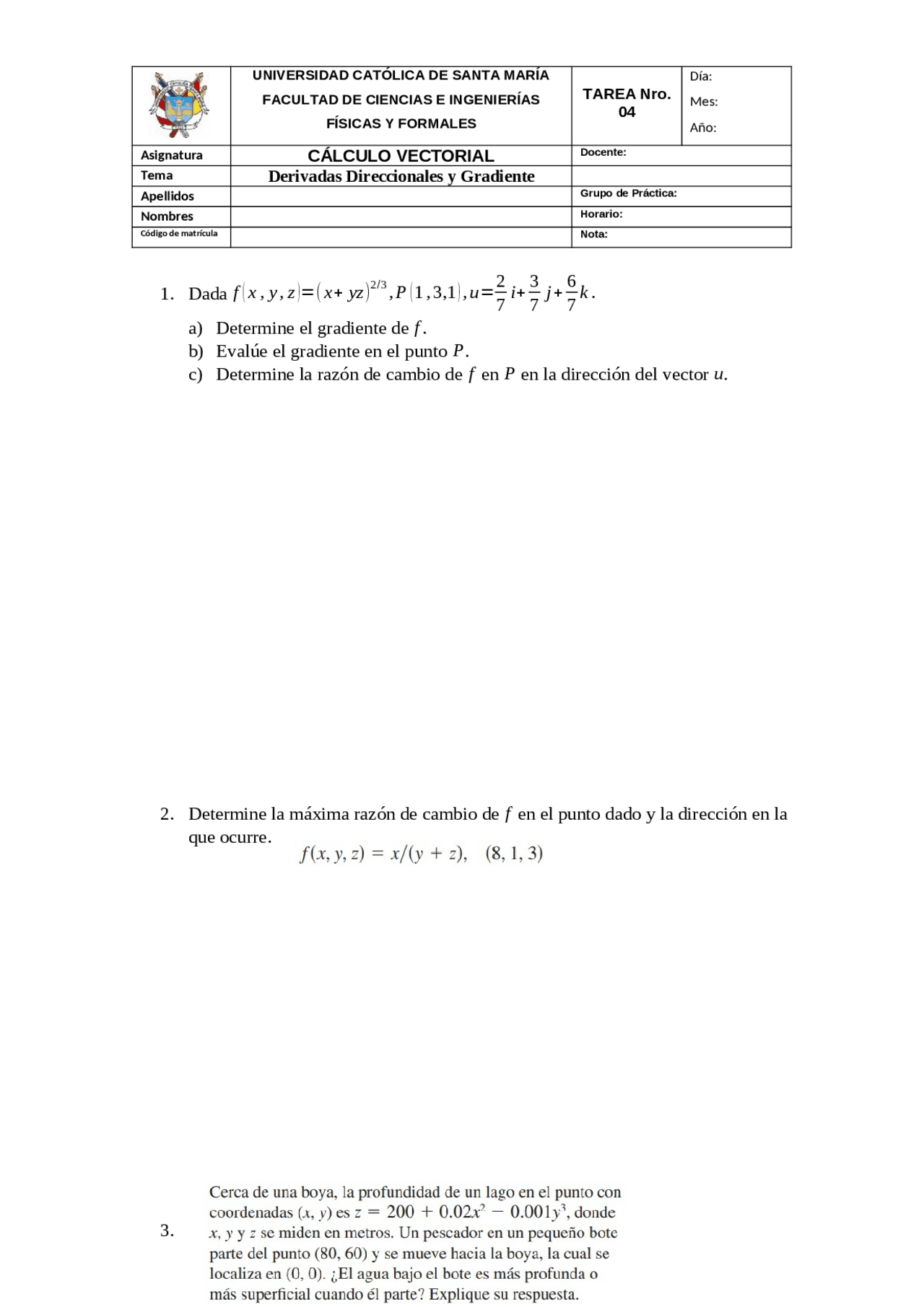 Derivadas parciales ejercicios para resolver - Docsity