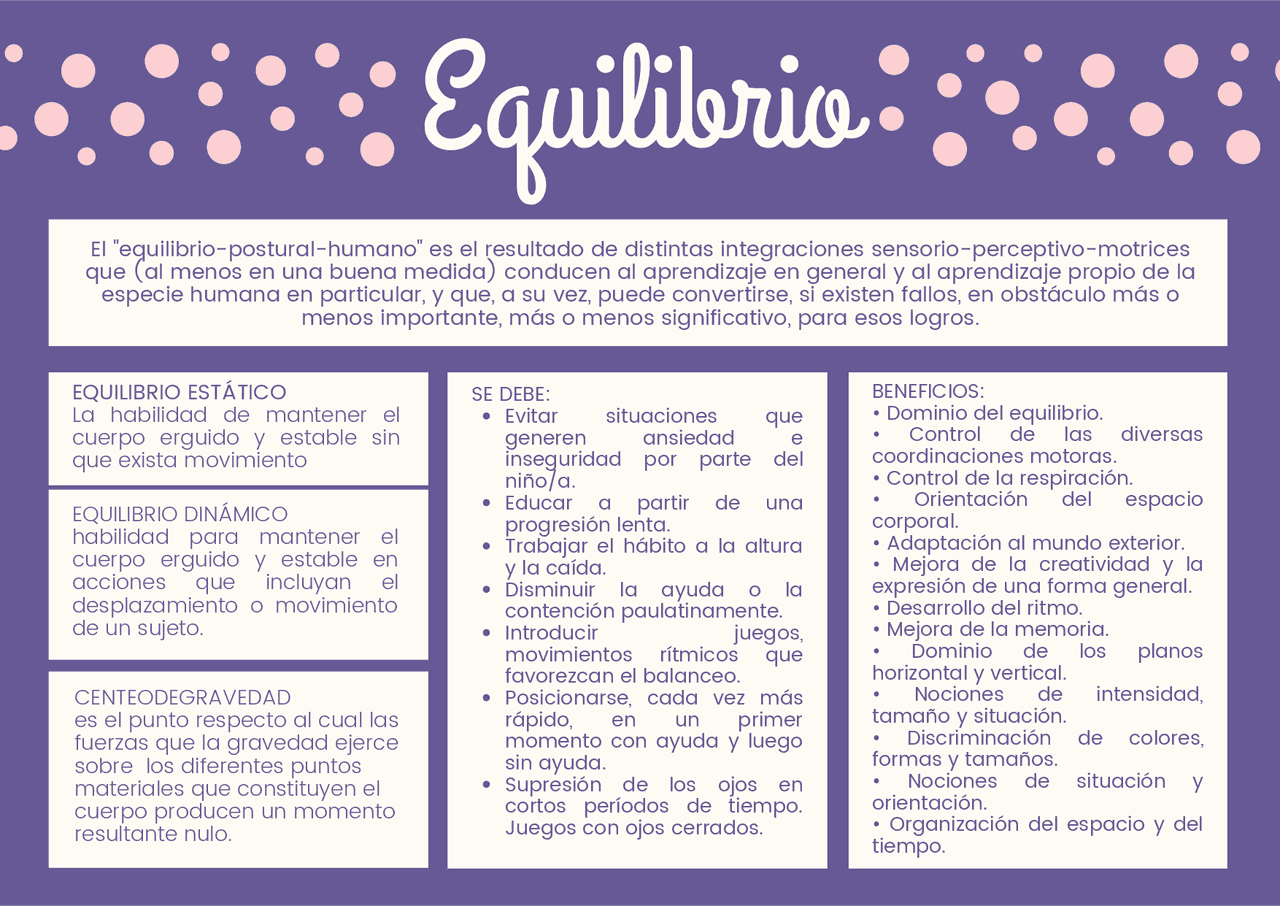 Desarrollo Psicomotor Equilibrio Docsity