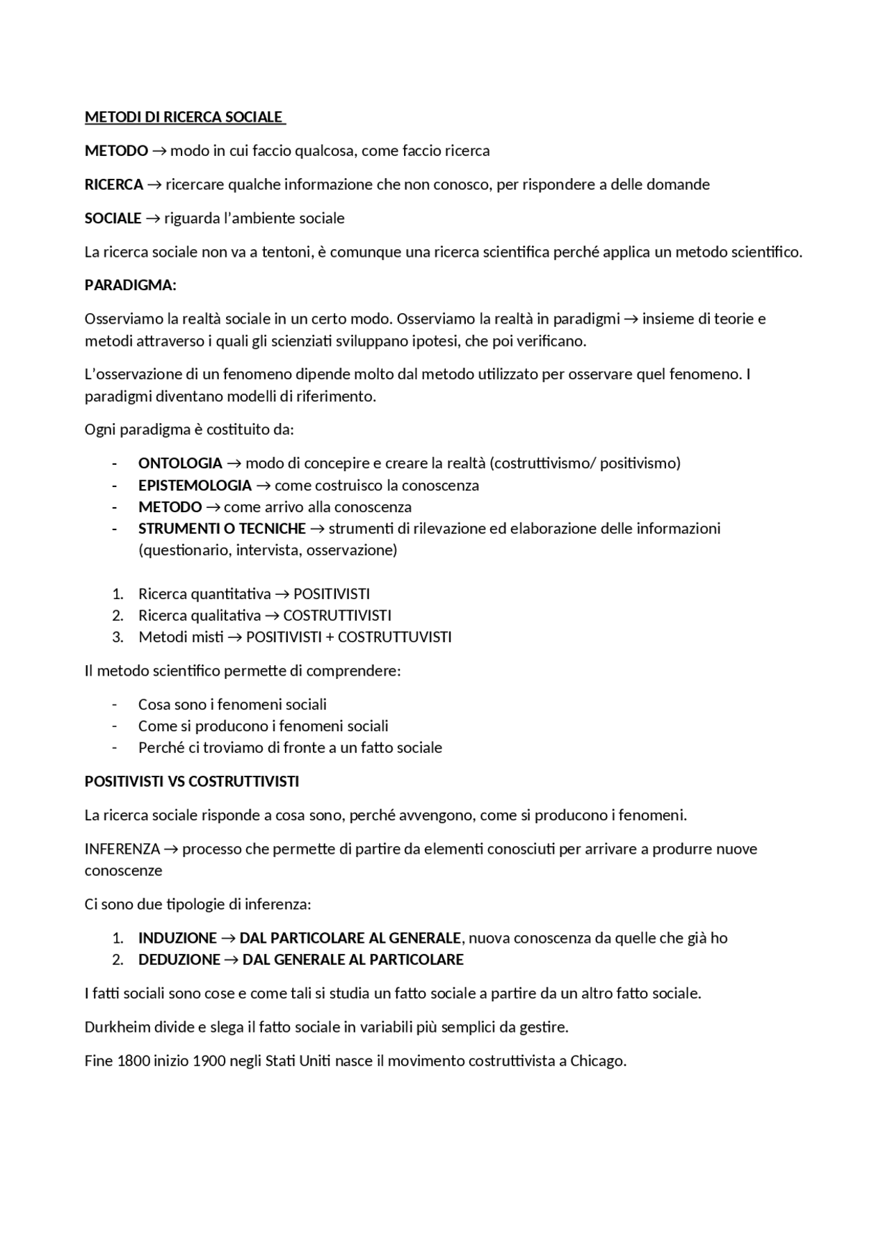 Metodi Di Ricerca Sociale Docsity