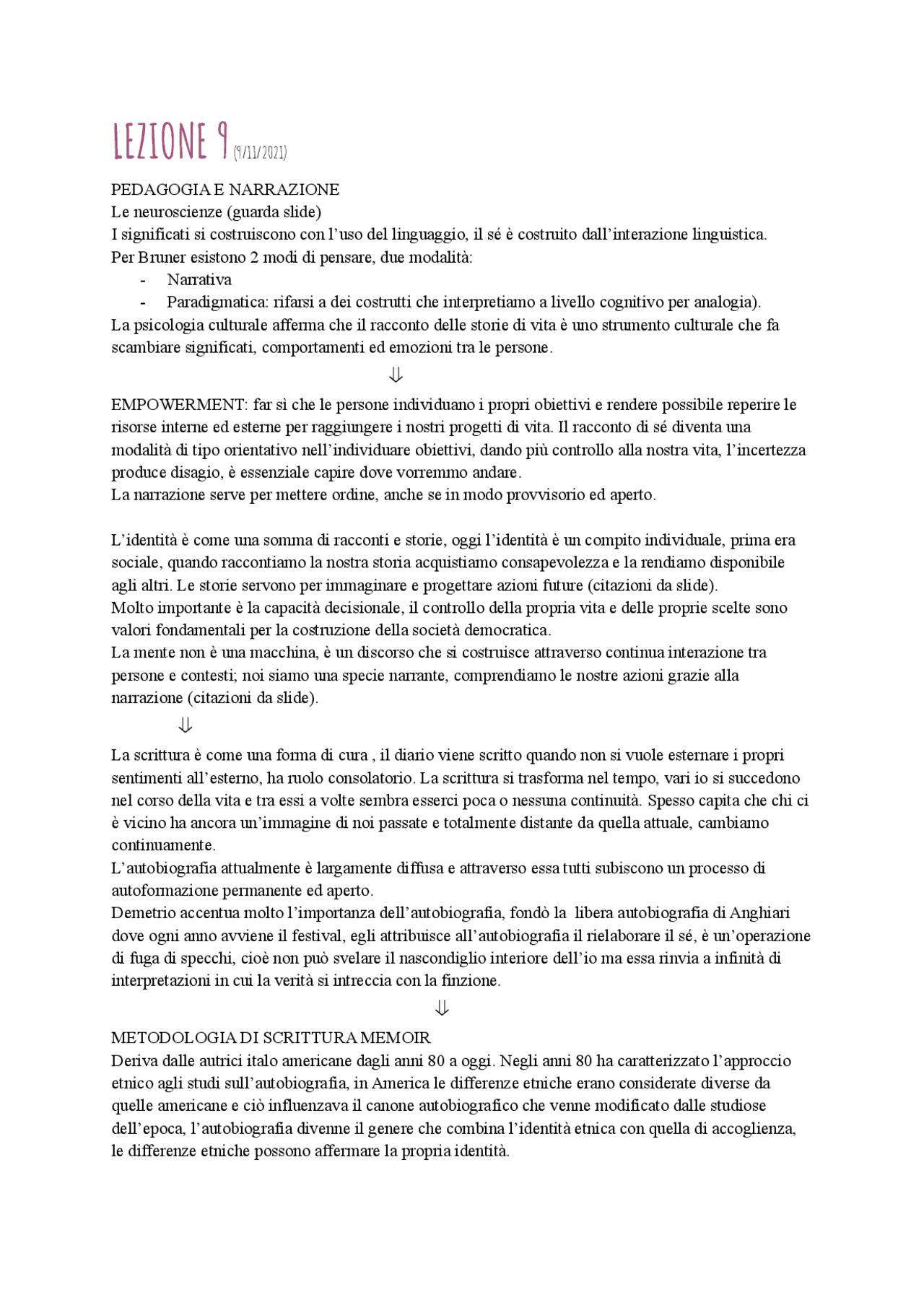 Teorie Dei Processi Comunicativi E Formativi Docsity