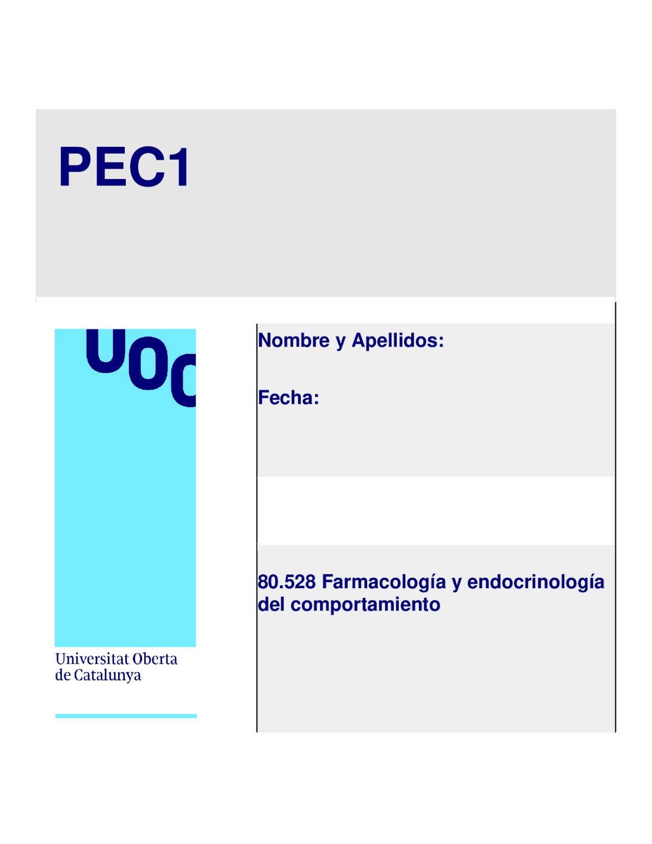 Farmacología PEC1 Corrección - Docsity