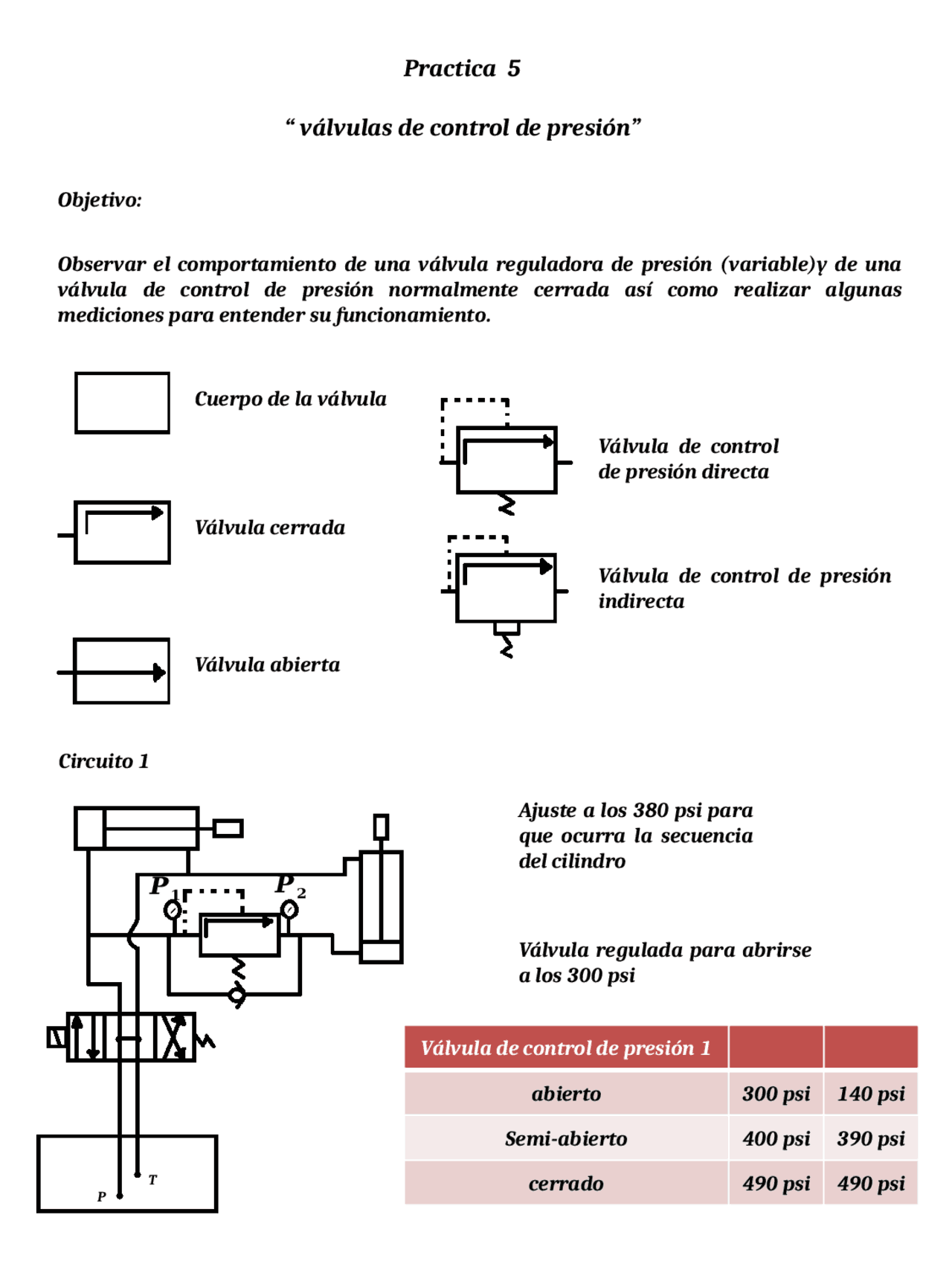 Practica 5 potencia fluida fime | Ejercicios de Electrónica de Potencia - Docsity