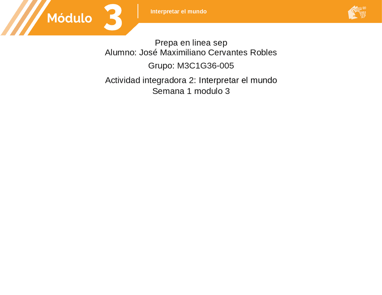 Actividad integradora 2 modulo 3 semana 1 - Docsity