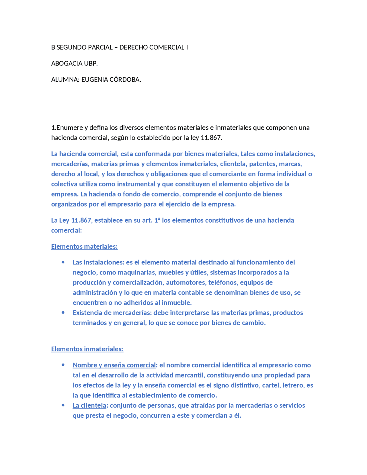 Derecho Comercial Parcial Numero 2 Docsity