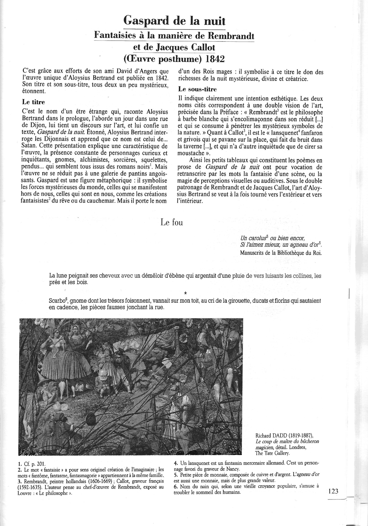 Balzac, Bertrand, Baudelaire | Dispense di Letteratura Francese | Docsity