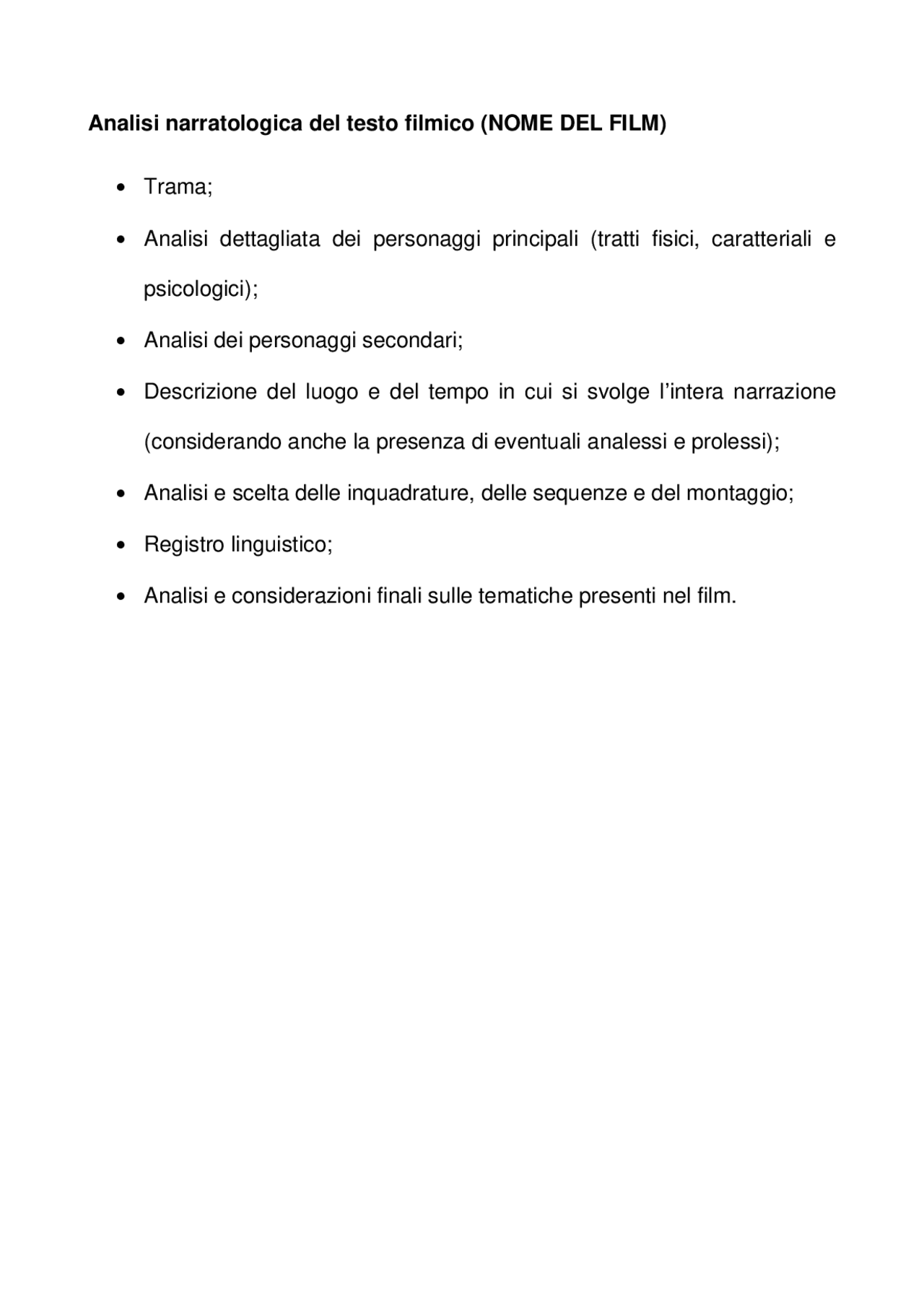 Panieri Per Corso Di Laurea L3 Docsity