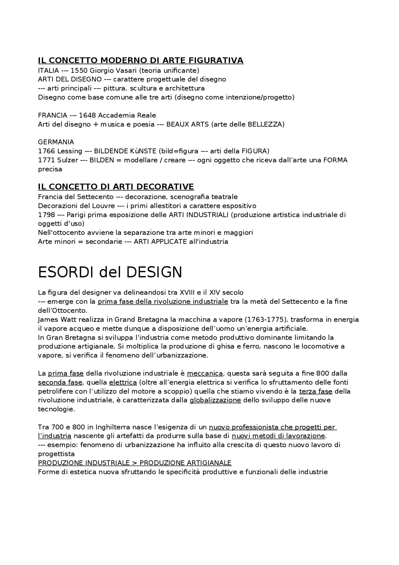 Storia Del Design Prima Parte Docsity